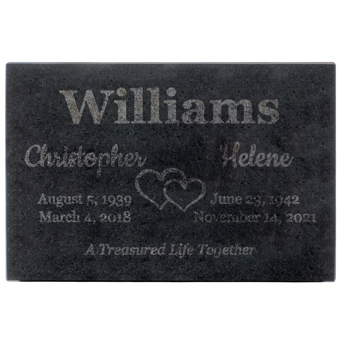 Snapklik.com : PlaqueMaker Black Granite Memorial Headstone For Two ...