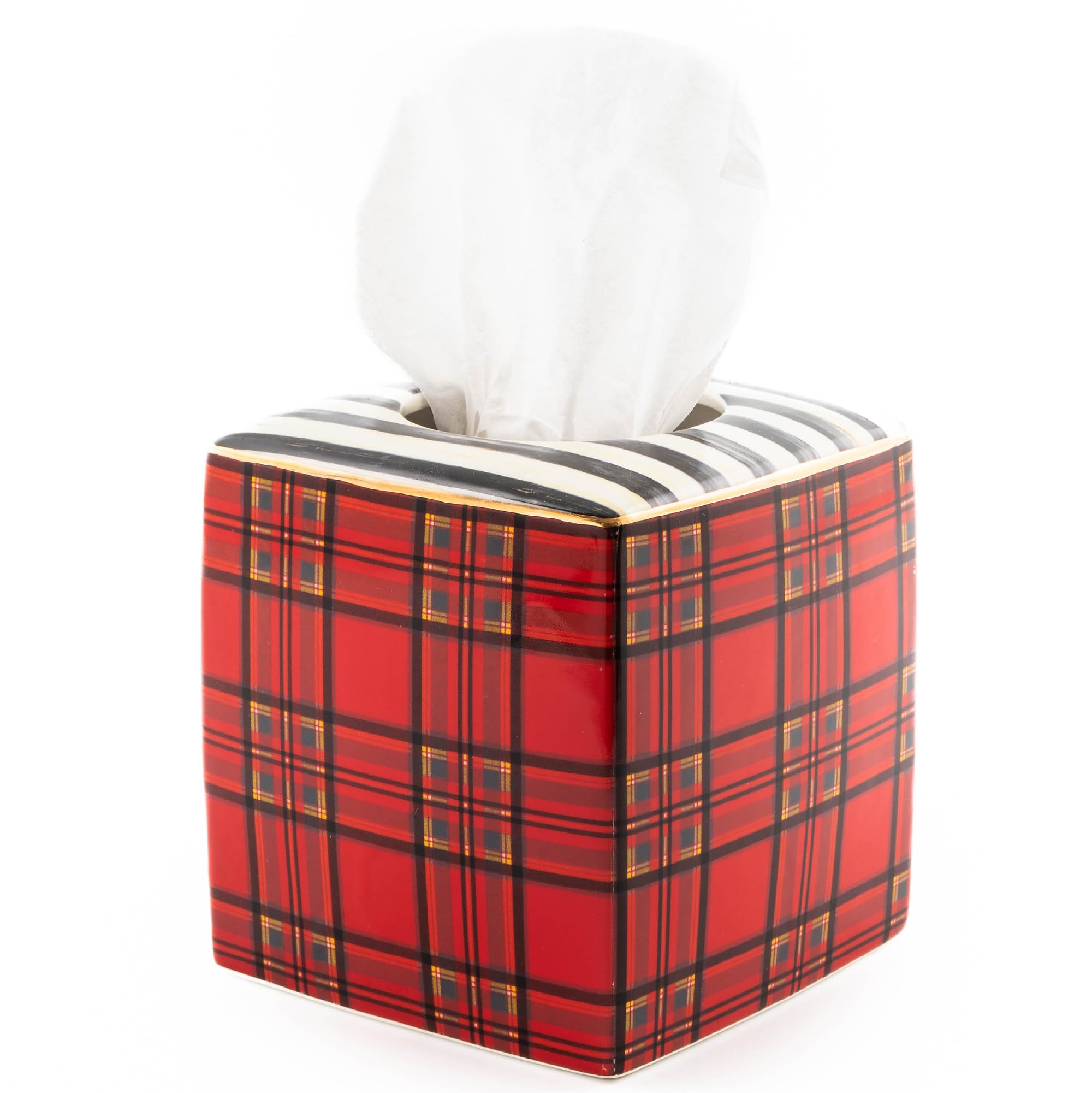 Amazon.com: MACKENZIE-CHILDS Boutique Square Tissue-Box Cover, Tissue ...