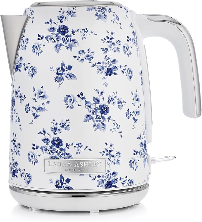 Amazon.com: Laura Ashley China Rose Cordless Jug Kettle 1.7 Liter by VQ | Energy Efficient 3KW ...