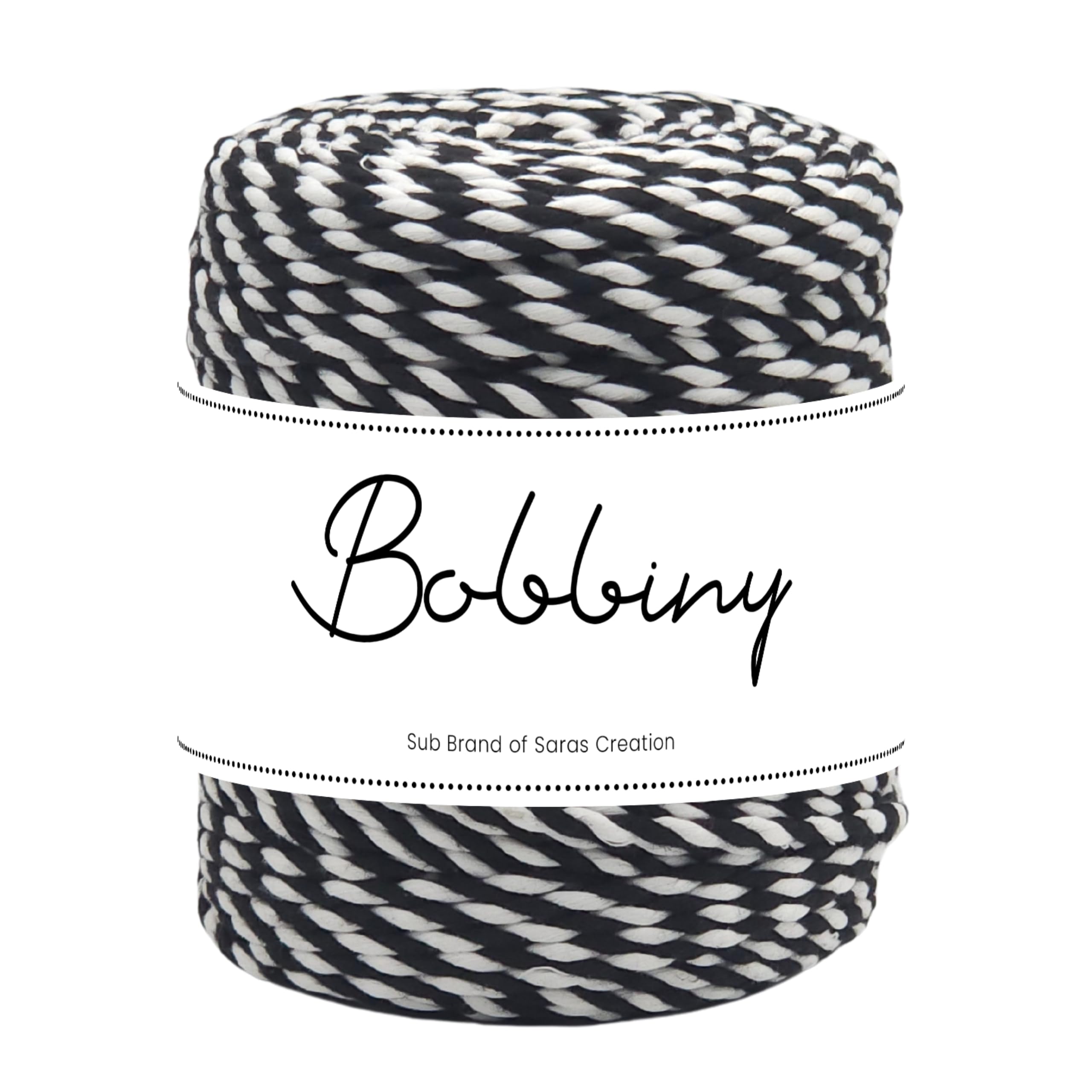 Bobbiny | 3 Ply Twisted Macrame Cotton Cord Dori (Roll Packaging ...