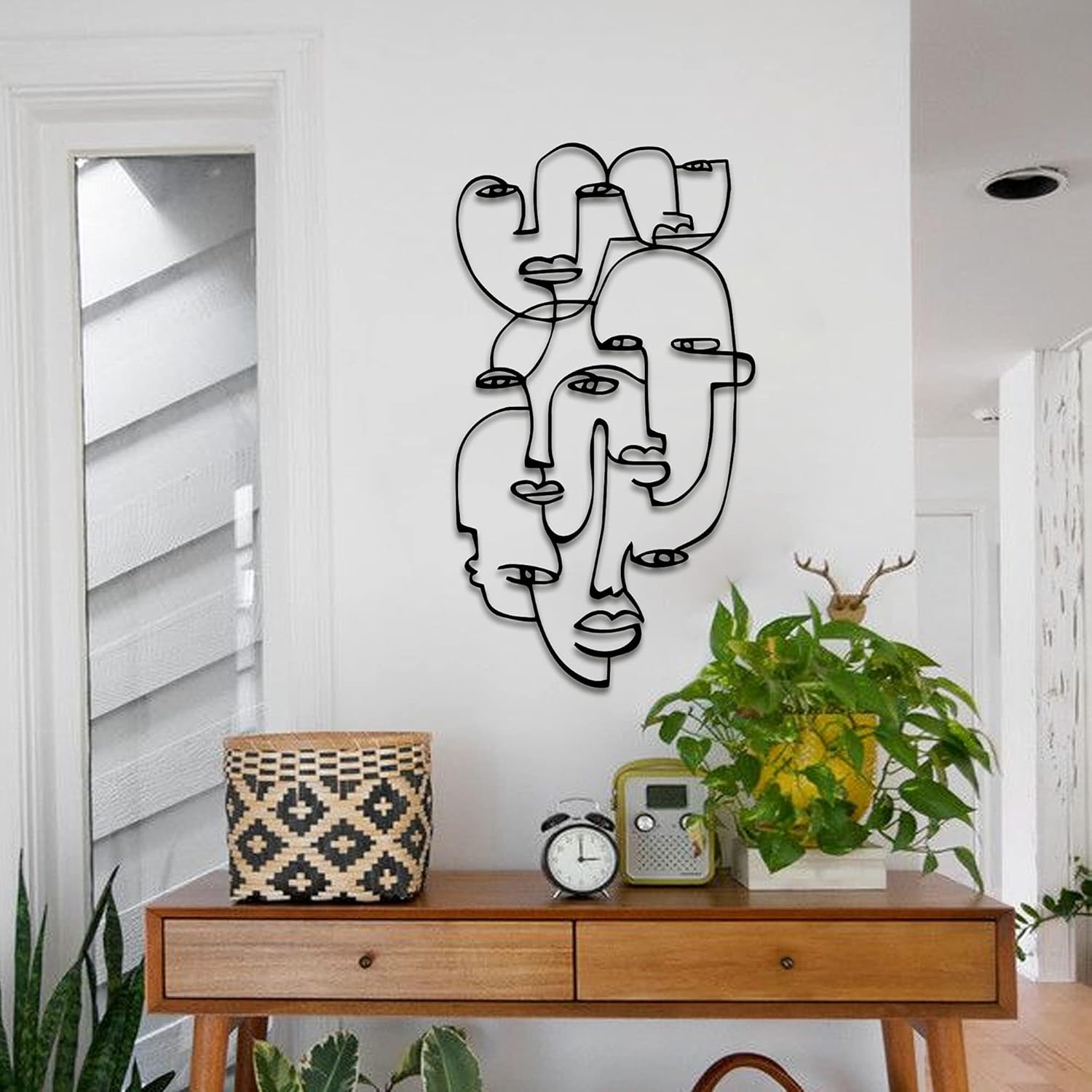 Buy Picasso Faces line art, Woman Line Art Metal Wall Art, Metal Wall ...