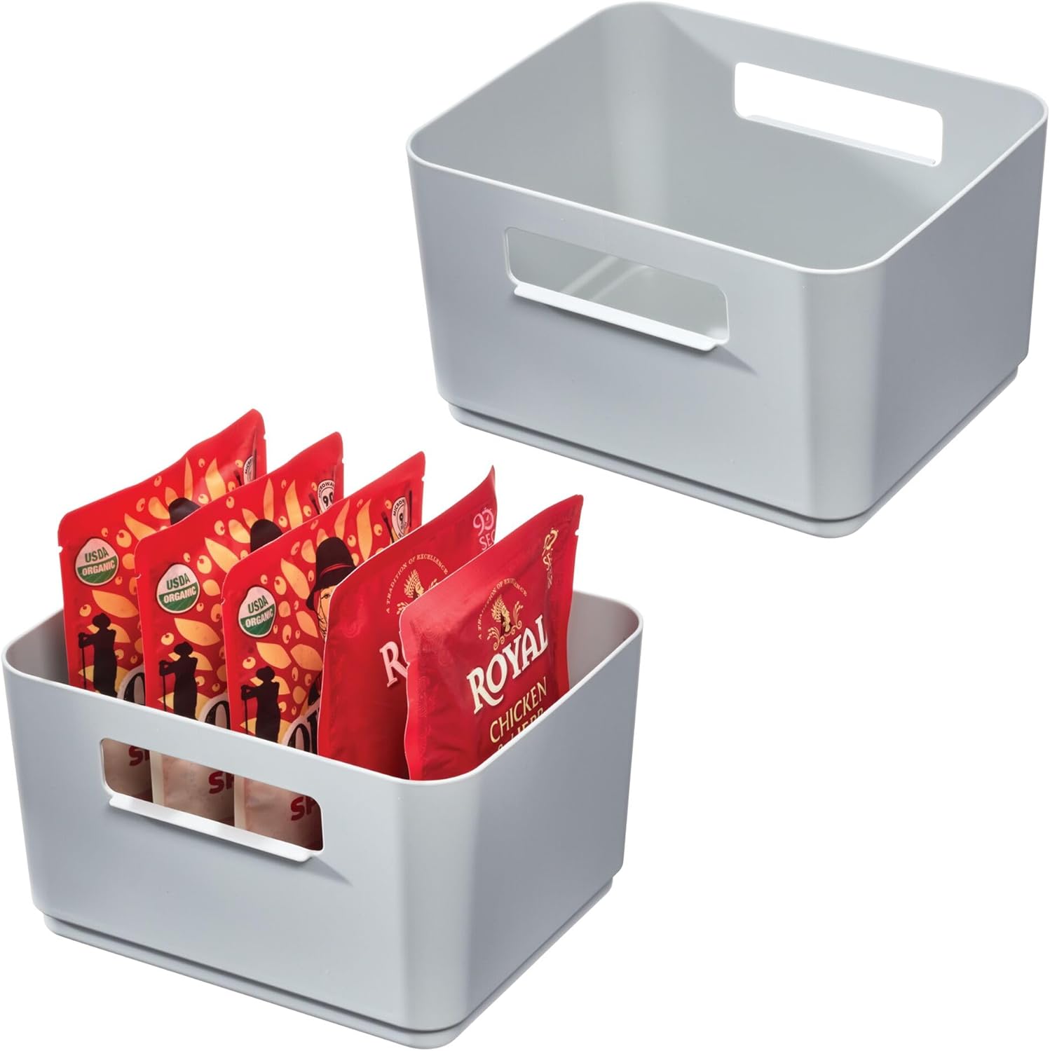 Amazon.com: iDesign Plastic Pantry Storage Bin with Handles for Kitchen ...