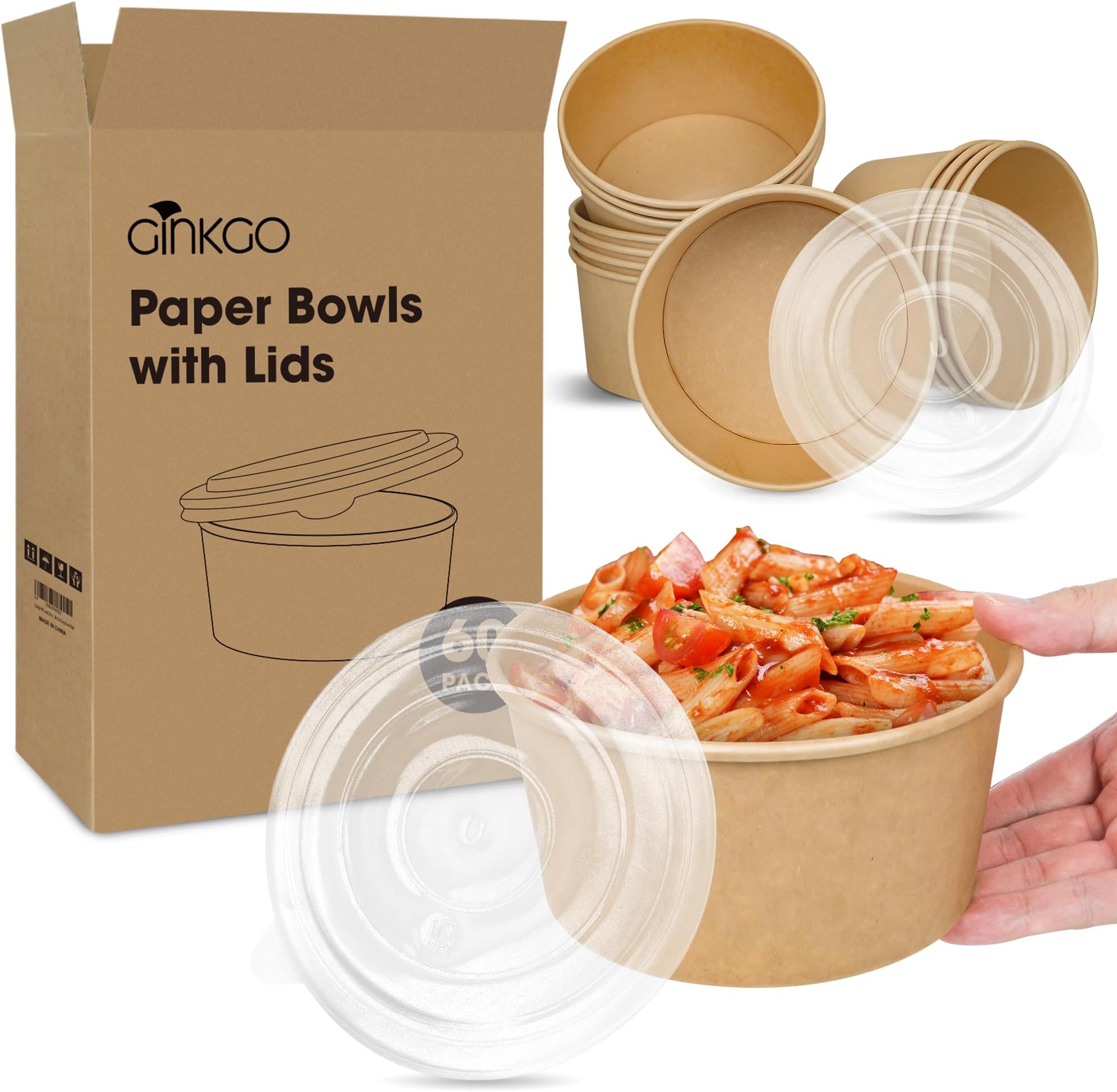 Amazon.com: S. Dawezo 42 Oz (50 Pack) Large Food Containers Disposable ...