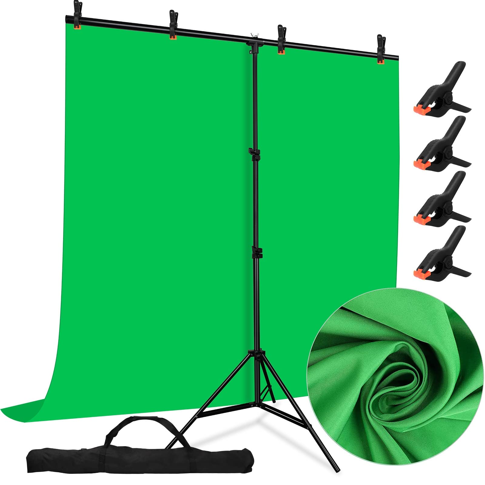 Buy Green Screen Backdrop With Stand Kit 5 2 X 6 5 Ft Chromakey