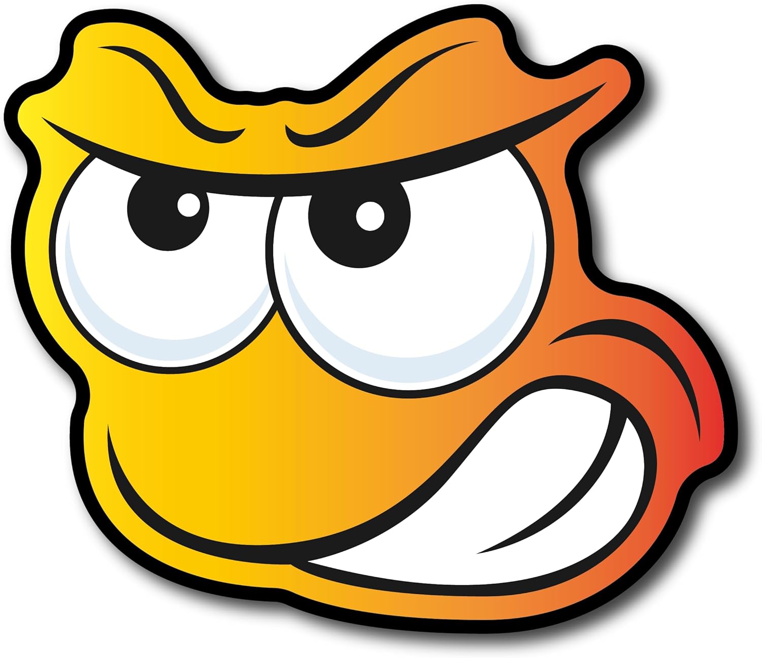 Emoji Strained Grin Sticker Face Bite Car Sticker JDM Laminated Emoji ...