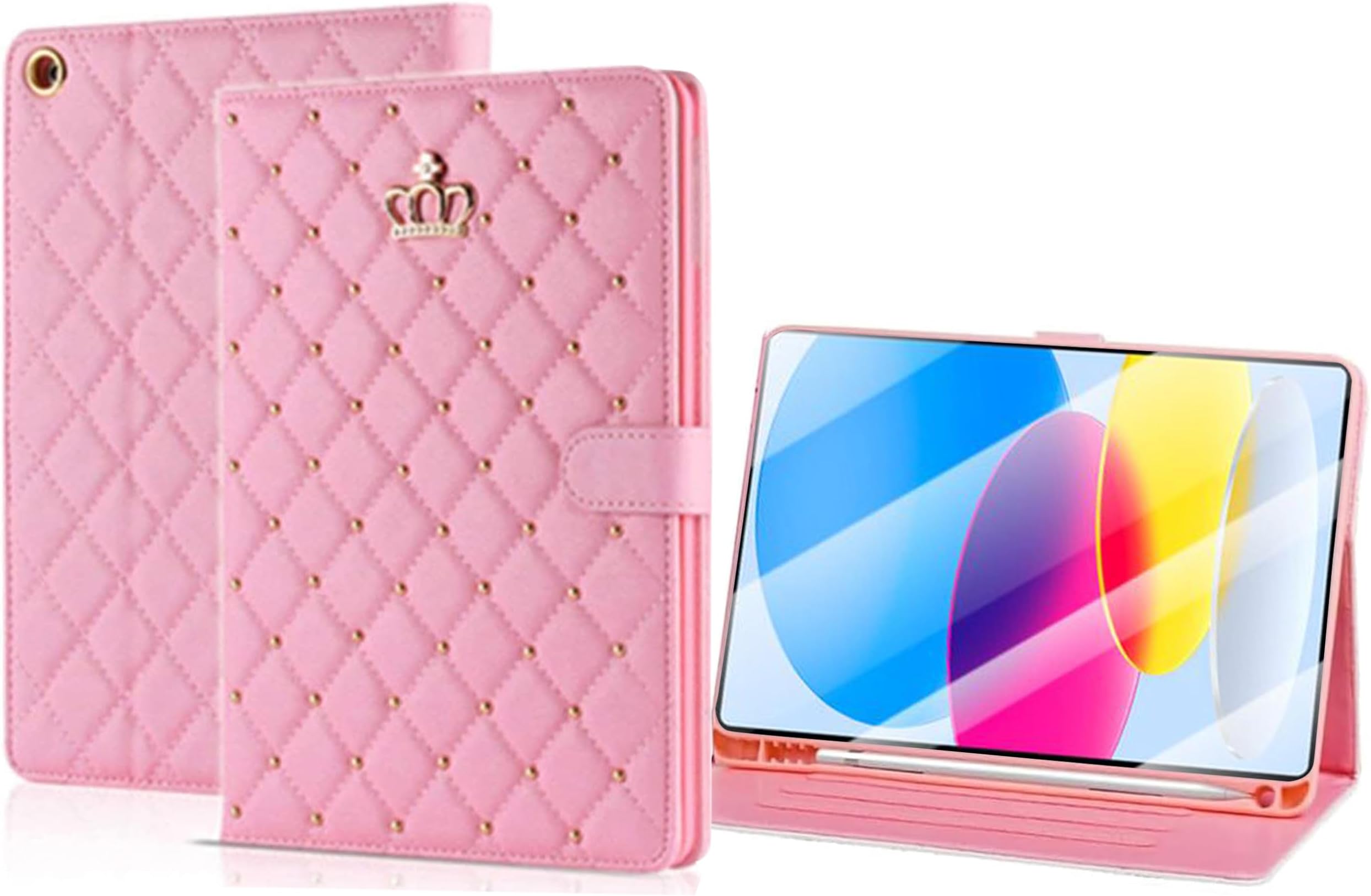 Amazon.com: AMAZFCCY Cute Crown Case for iPad 10th Generation 10.9 Inch ...