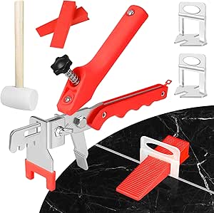 Tile Leveling System 1/8 Inch with Tile Plier and Rubber Hammer ...