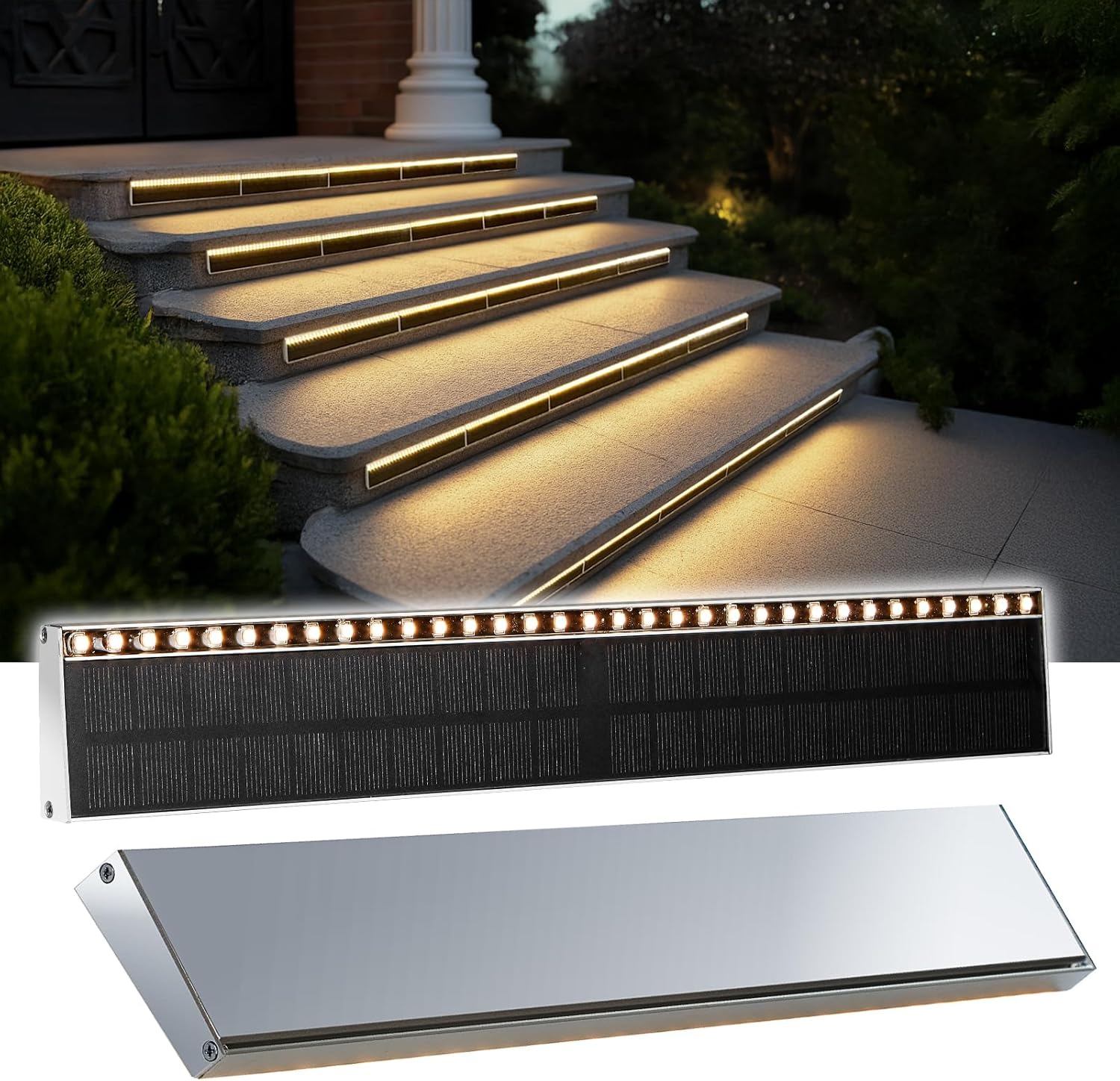 SHONELIGHTING Solar Step Lights for Outside, 33 Focused-Beam High ...