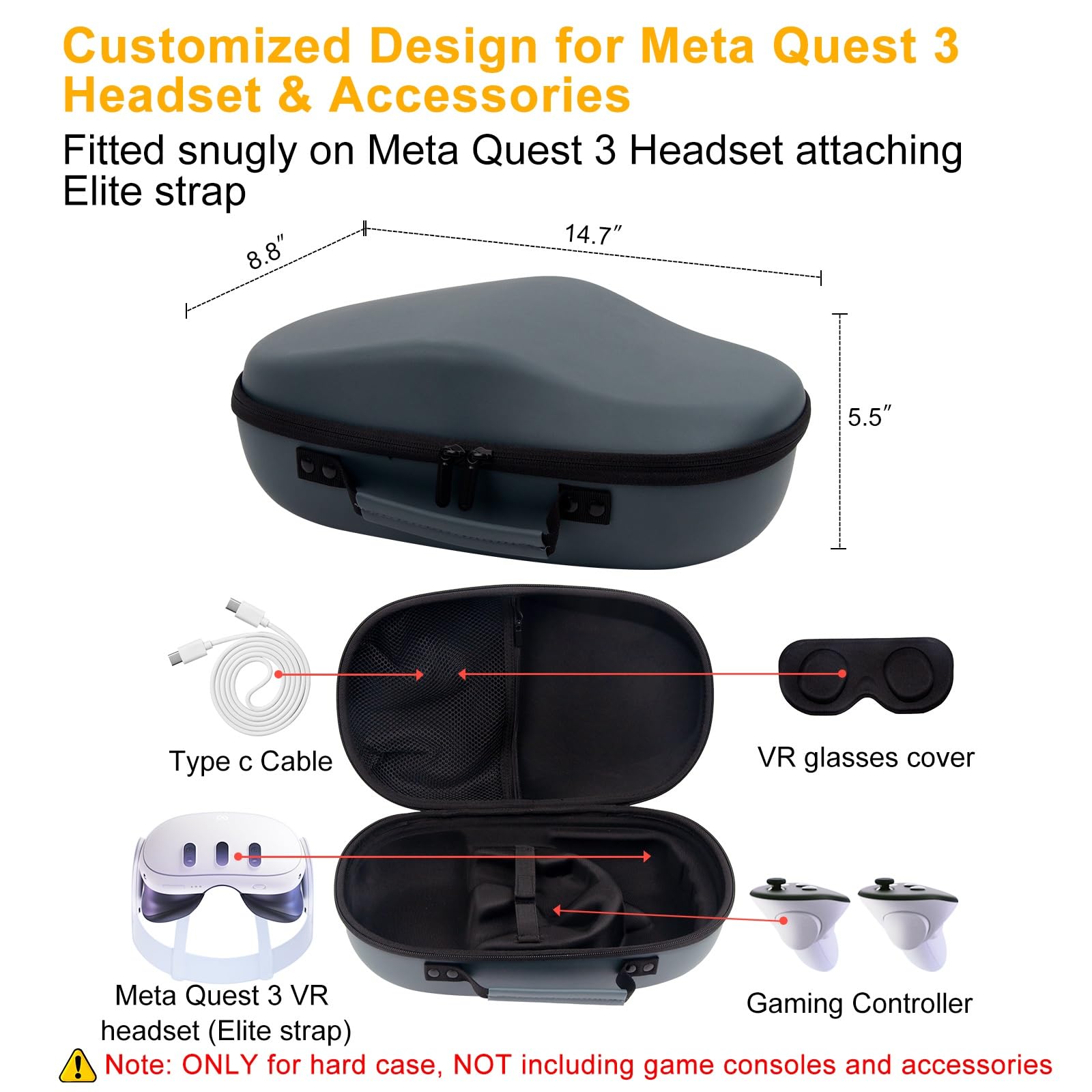 Snapklik.com : XINGFUDAO Case Designed For The Meta Quest 3 Headset ...