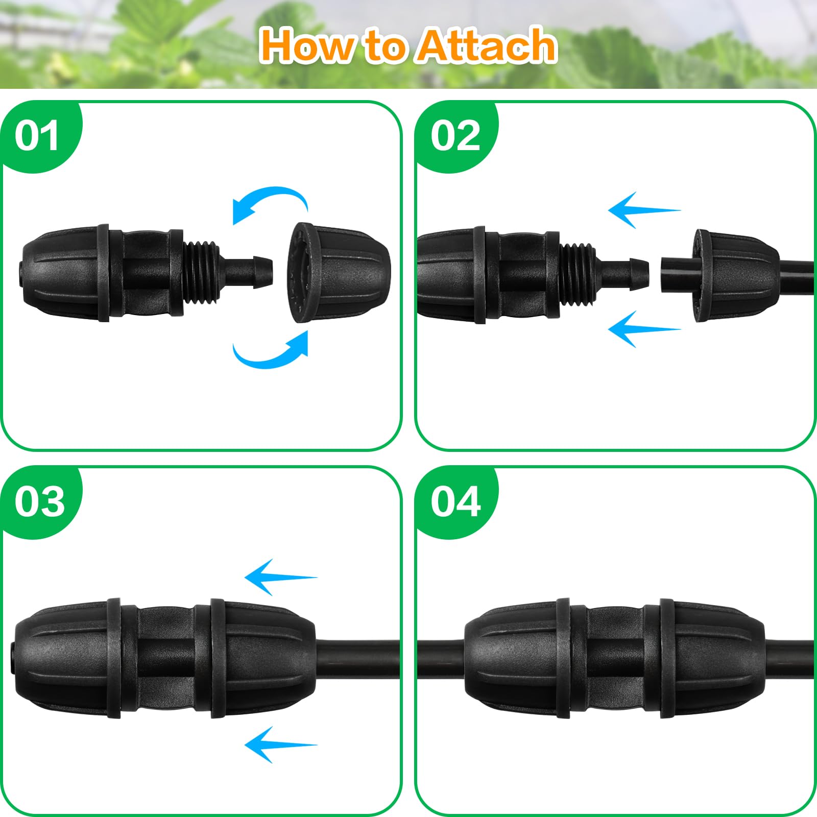 Snapklik.com : Upgraded 1/4" Drip Irrigation Coupling Fittings24 Pieces ...
