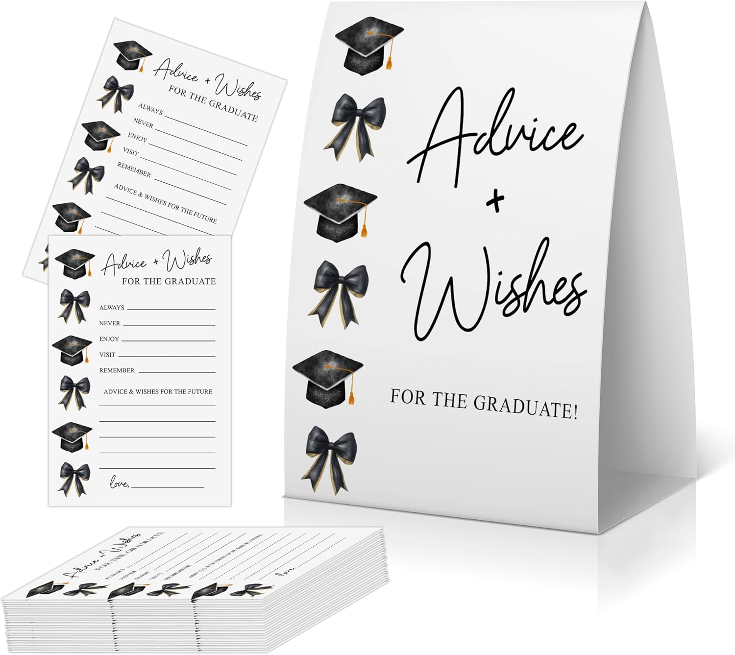 Amazon.com: Graduation Advice & Wishes Sign, Graduate Advice Cards ...