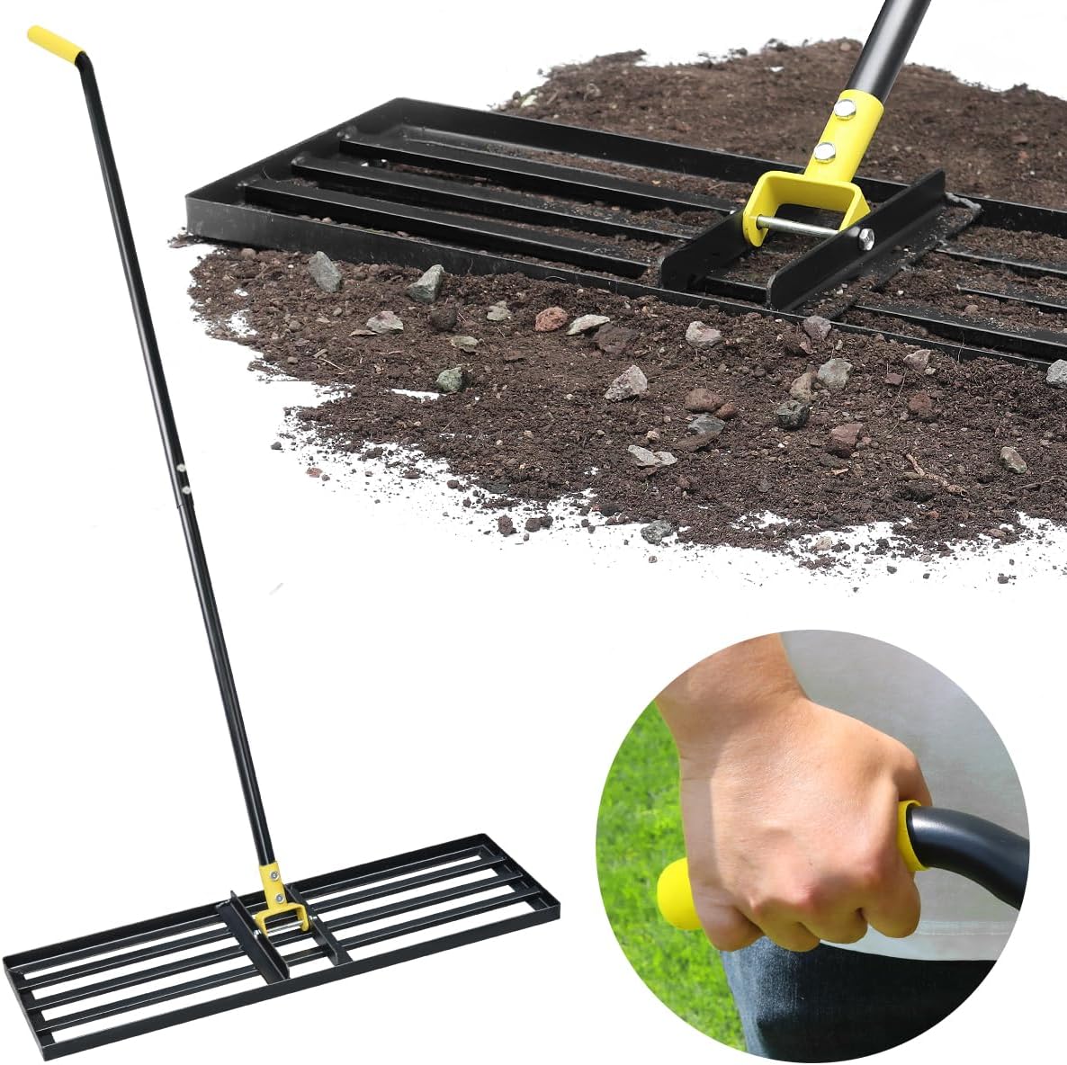 Roughneck ROU68636 Aluminium Landscaping Rake 900x1700mm/36x67 : Amazon ...