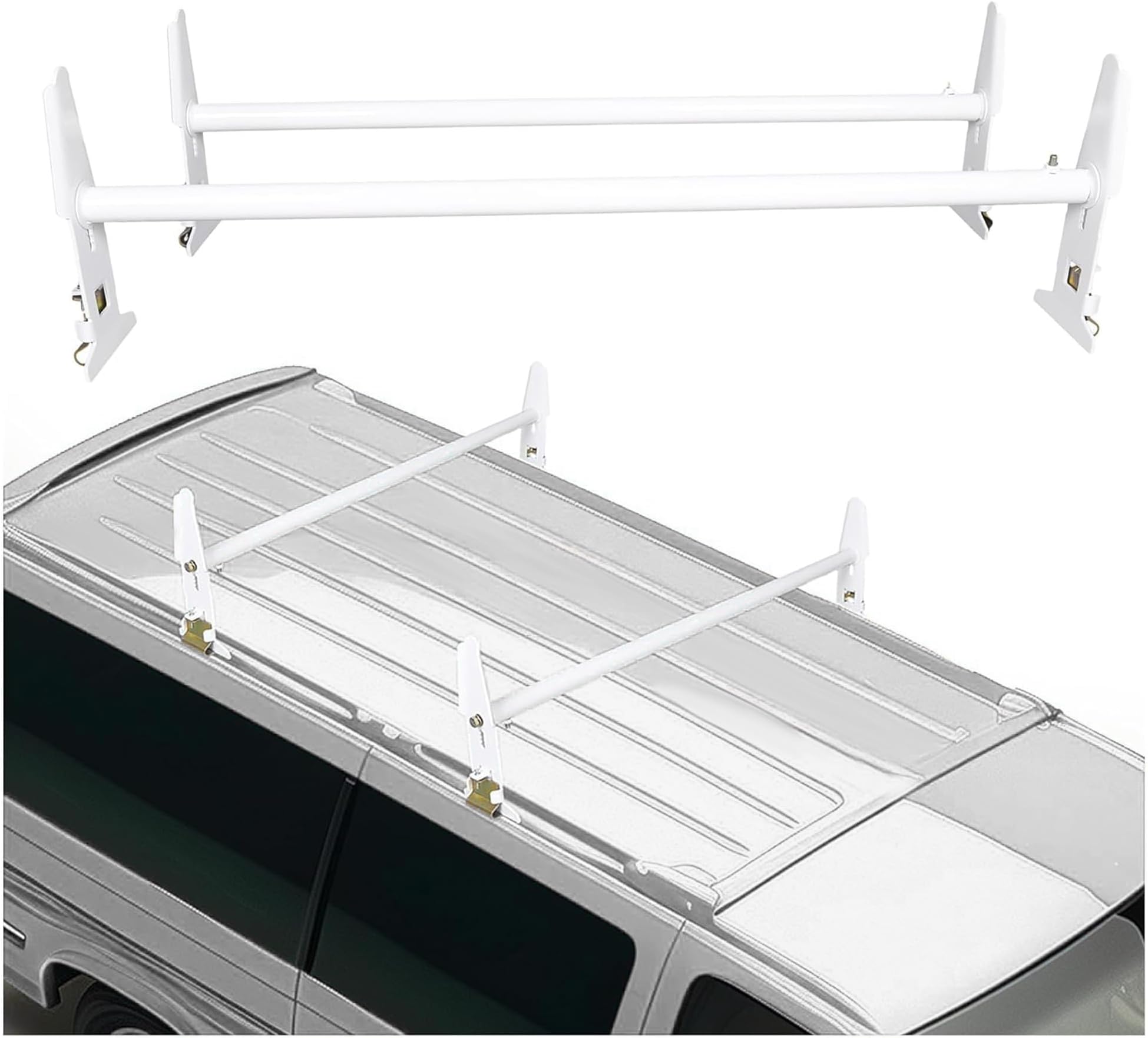 Amazon.com: ECOTRIC 77" Van Roof Ladder Rack, Adjustable Length 47"- 77 ...
