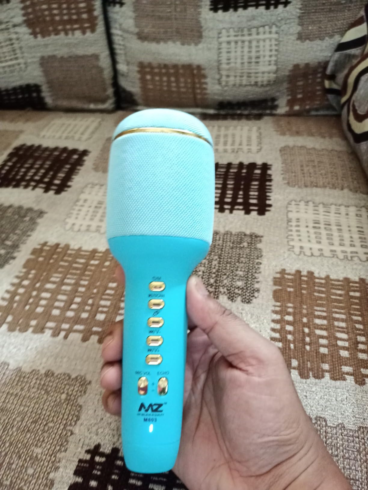MZ M803 (Karaoke MIC with Speaker) Rechargeable FM Radio Voice Changer ...