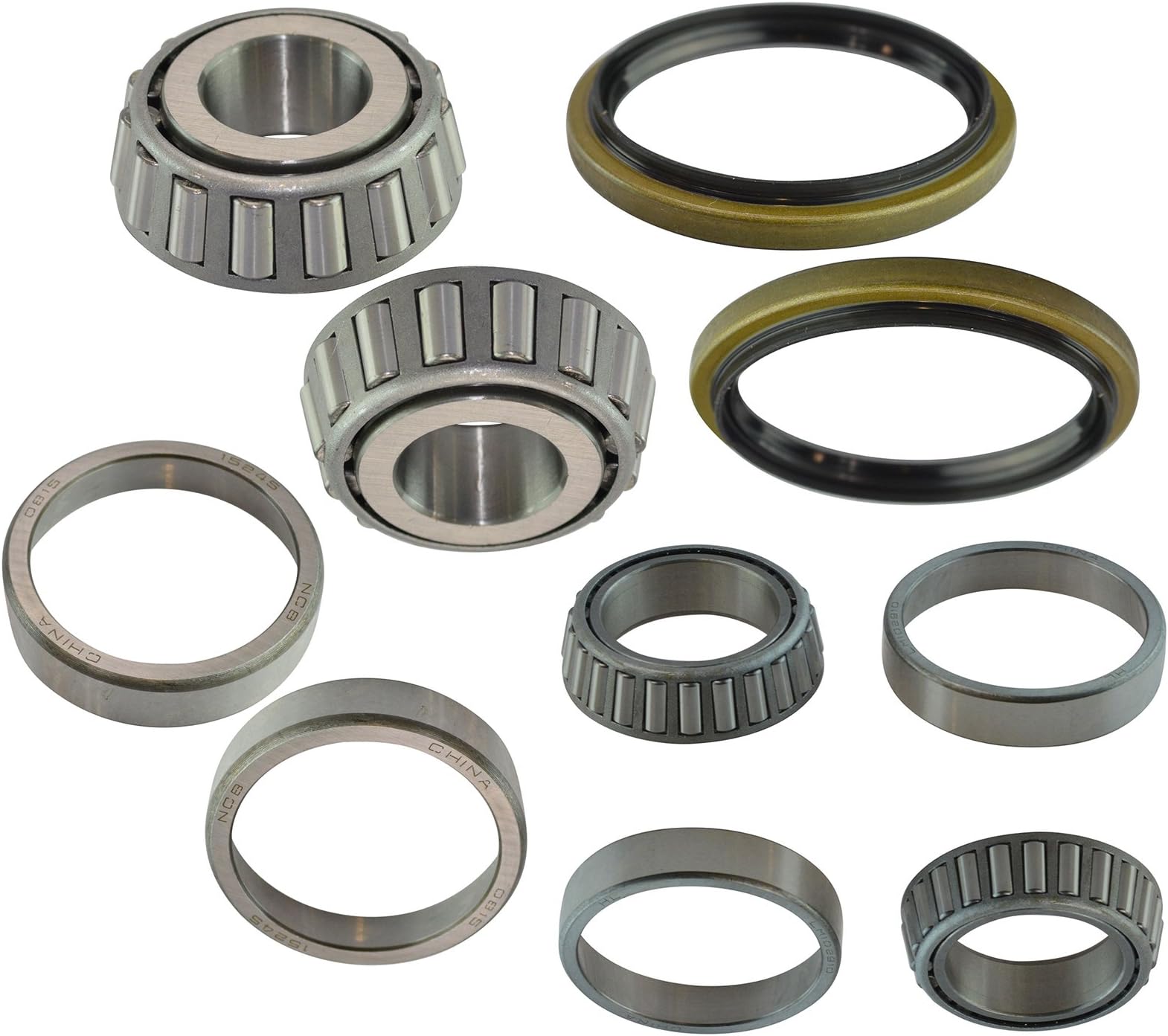 Amazon.com: 8 Piece Inner & Outer Wheel Bearing Race w/Seal Kit LH & RH ...