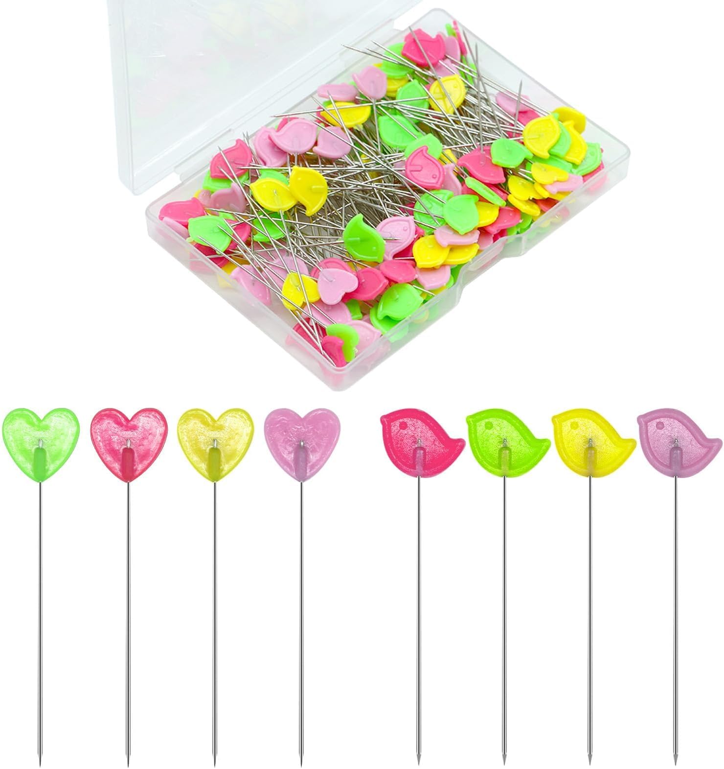 Amazon.com: BLMHTWO 1200 Pieces Sewing Pins Pearl Head Straight Pins ...