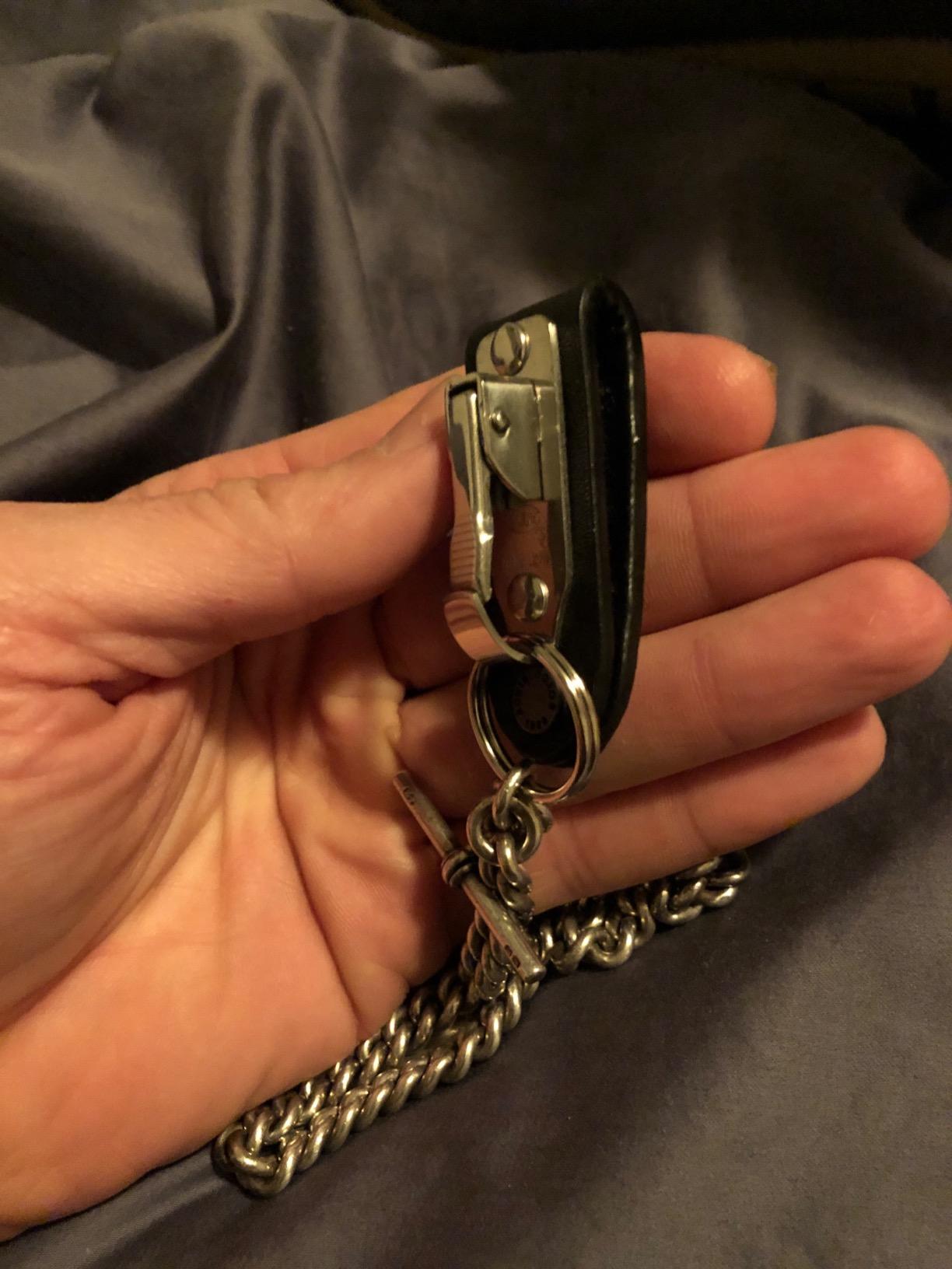 Amazon.com: Saim Leather Belt Loop Keychain, Stainless Steel Keychain ...