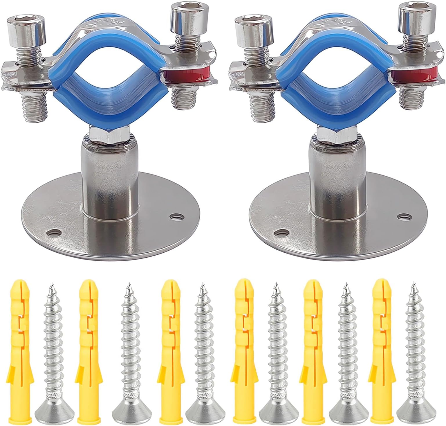 Stainless Steel Wall Mount Ceiling Mount Pipe Supports, Adjustable Pipe ...