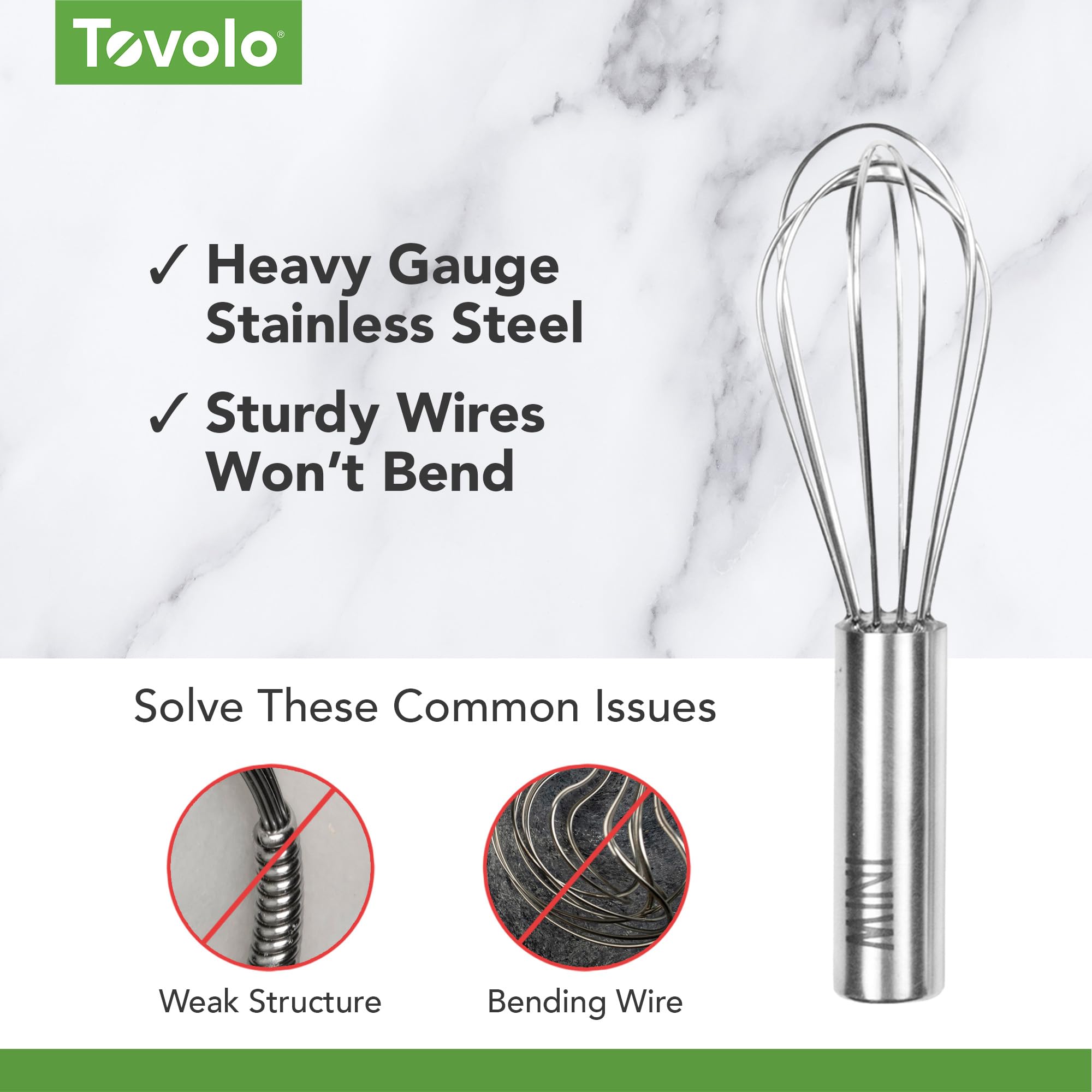 Snapklik.com : Tovolo Mini Whisk Stainless Steel 6 Inch Tiny Whipper ...