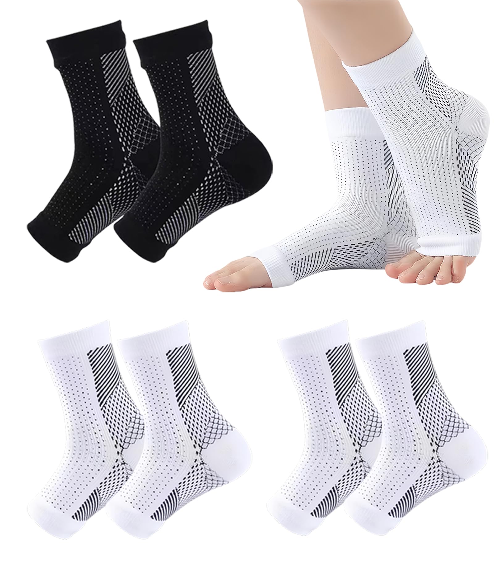 3 Pair Compression Socks for Women, Compression Socks for Men, Neuro ...