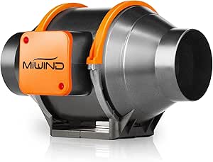 MIWIND Inline Duct Fan,Silent EC-Motor Vent Fan for Cooling Booster ...