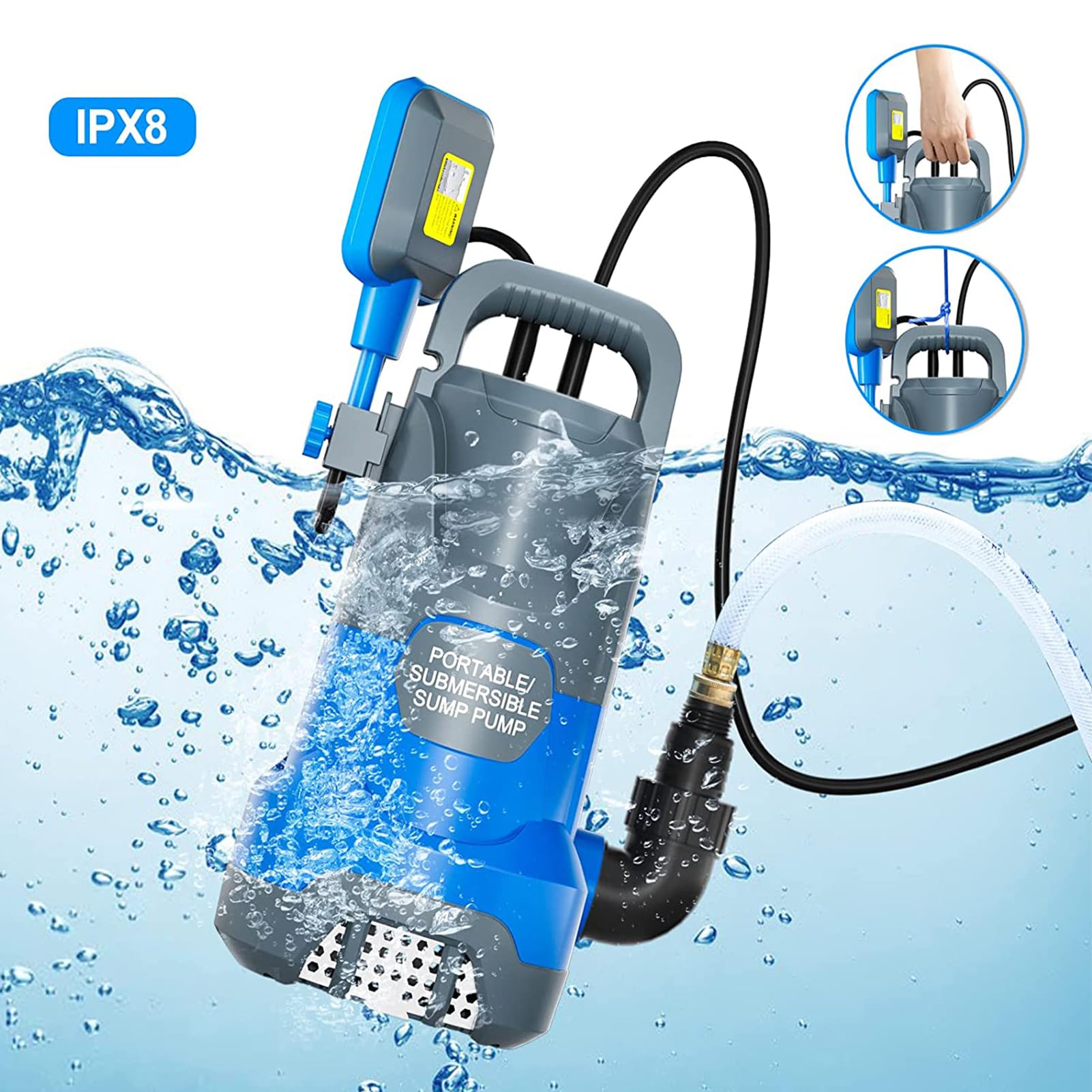 Snapklik.com : PANRANO 1/3HP Automatic Submersible Pump