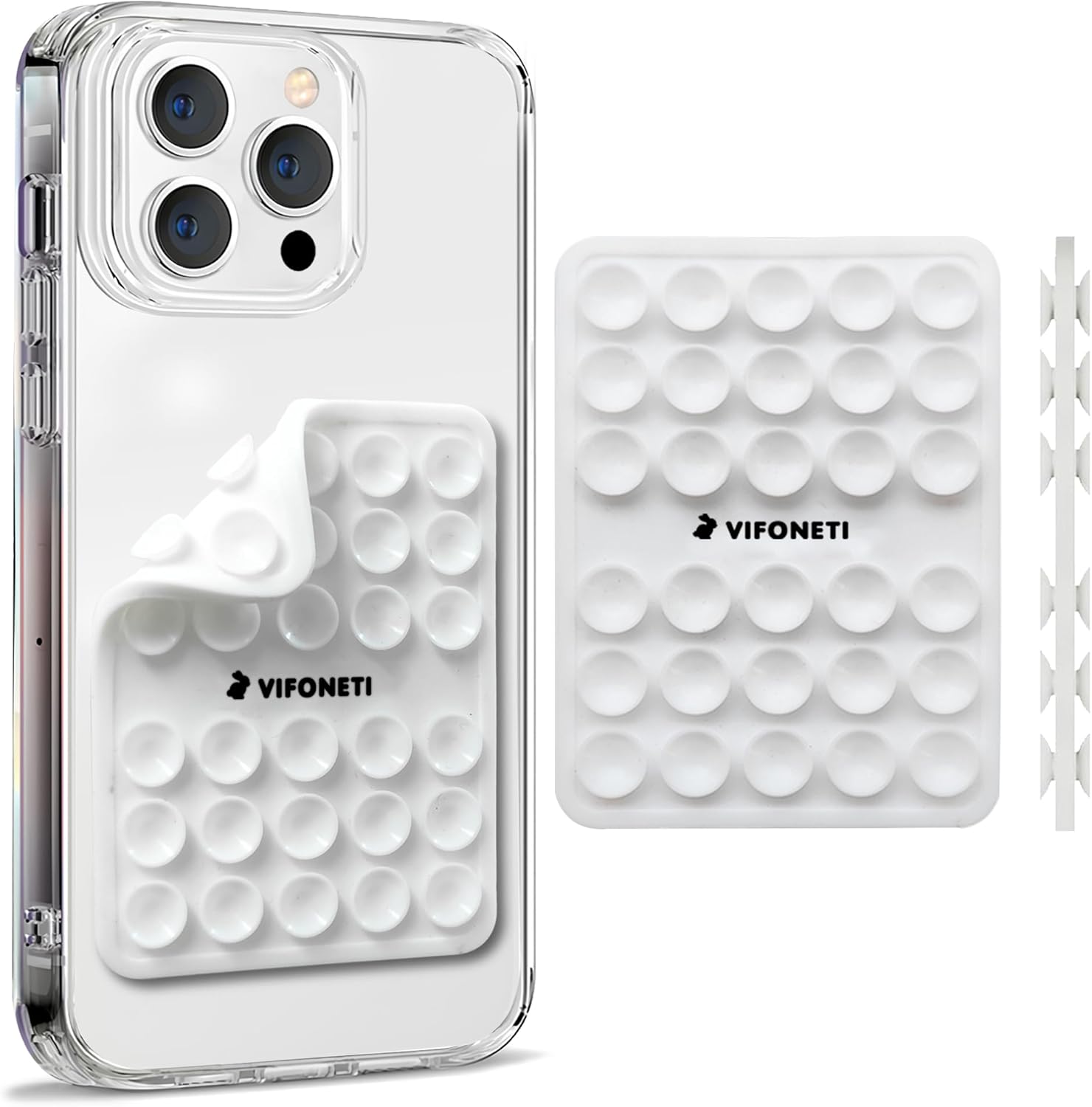 Amazon.com: VIFONETI Double Sided Silicone Suction Cup Phone Mount Case ...