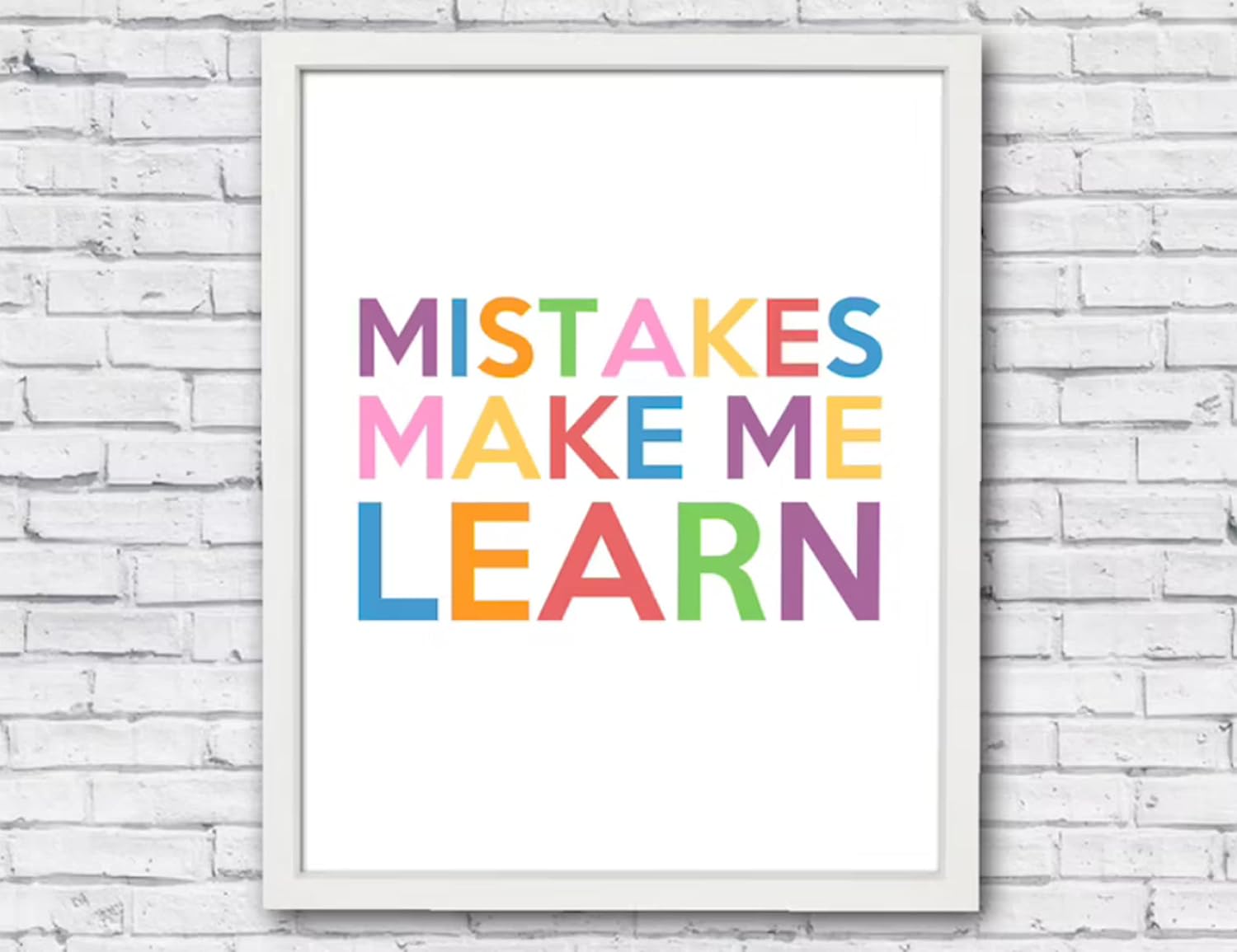 Amazon.com: Mistakes Make Me, Learn, Positive QUOTE print, Motivational ...