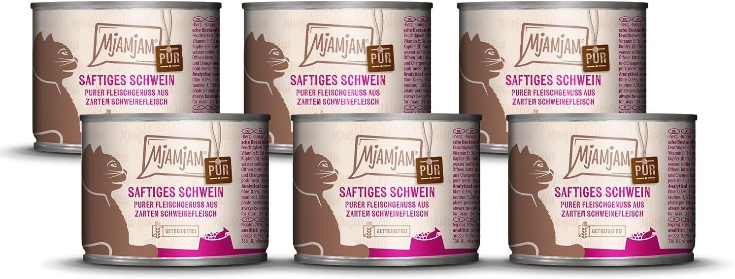 MjAMjAM - Premium Nassfutter für Katzen - Purer Fleischgenuss saftiges ...