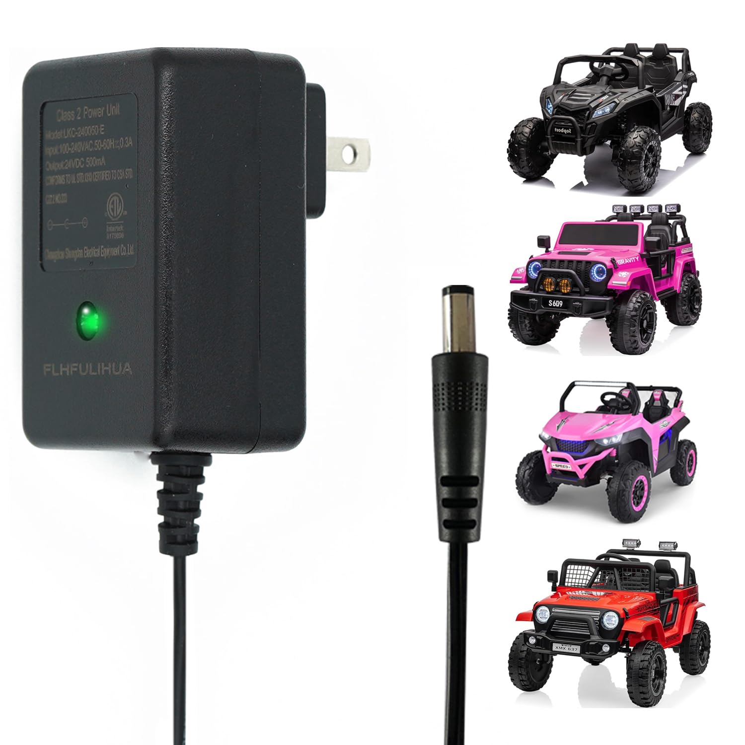 Amazon.com: 24V Charger for Ride on Toys 24 Volt Battery Charger for ...