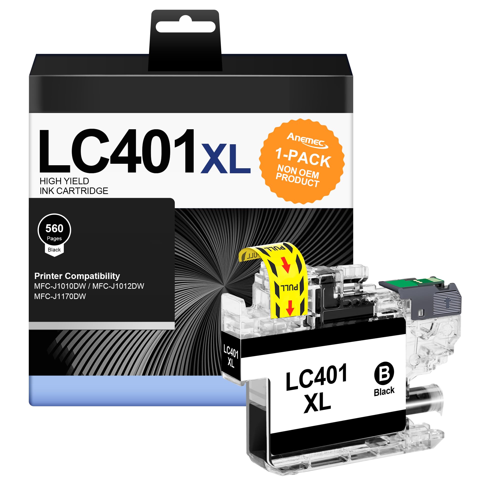Amazon.com: Anemec LC401 XL Black Ink Cartridges High Yield Replacement ...