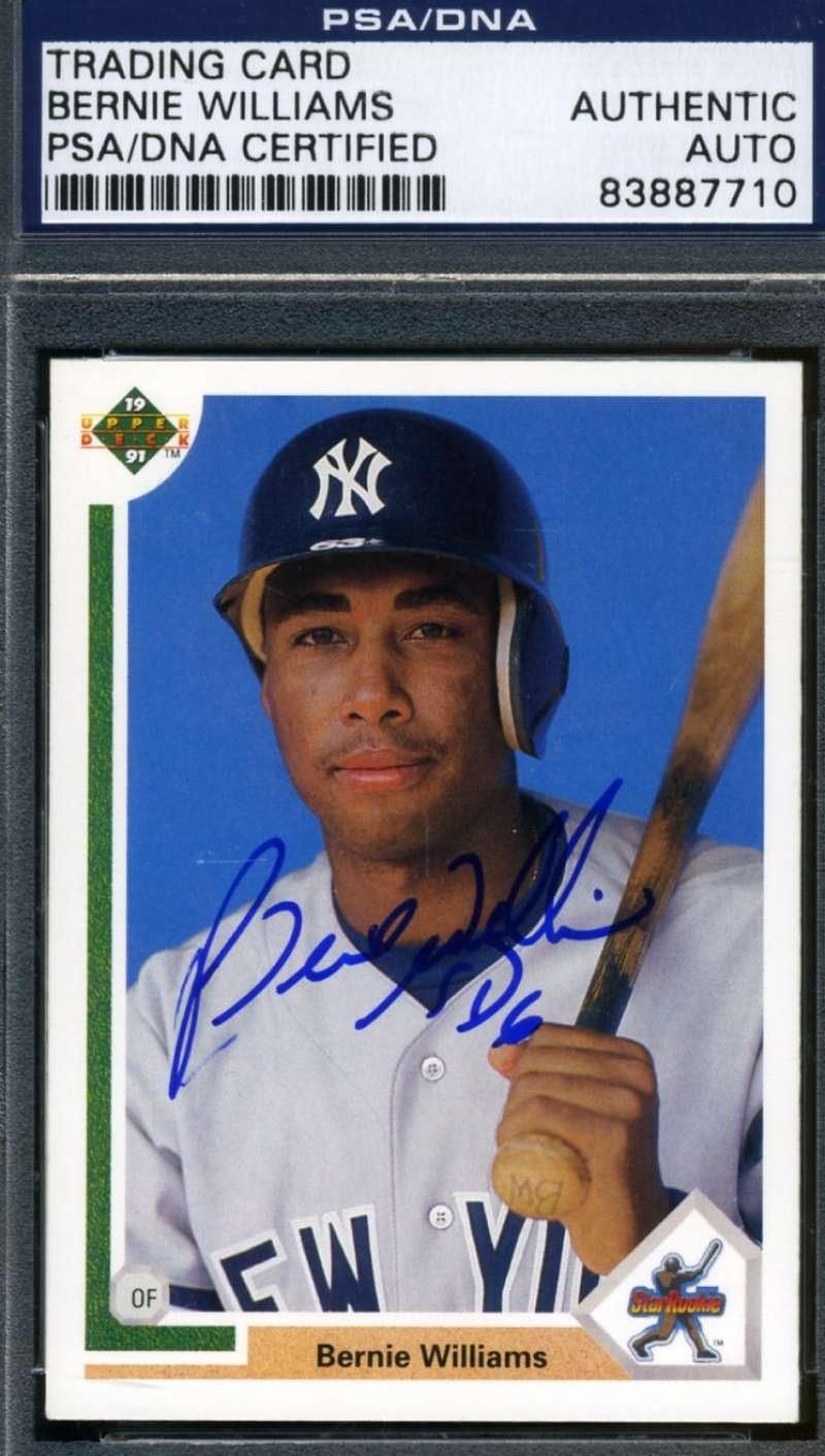 BERNIE WILLIAMS 1992 OPC PREMIER PSA/DNA SIGNED ORIGINAL AUTHENTIC ...