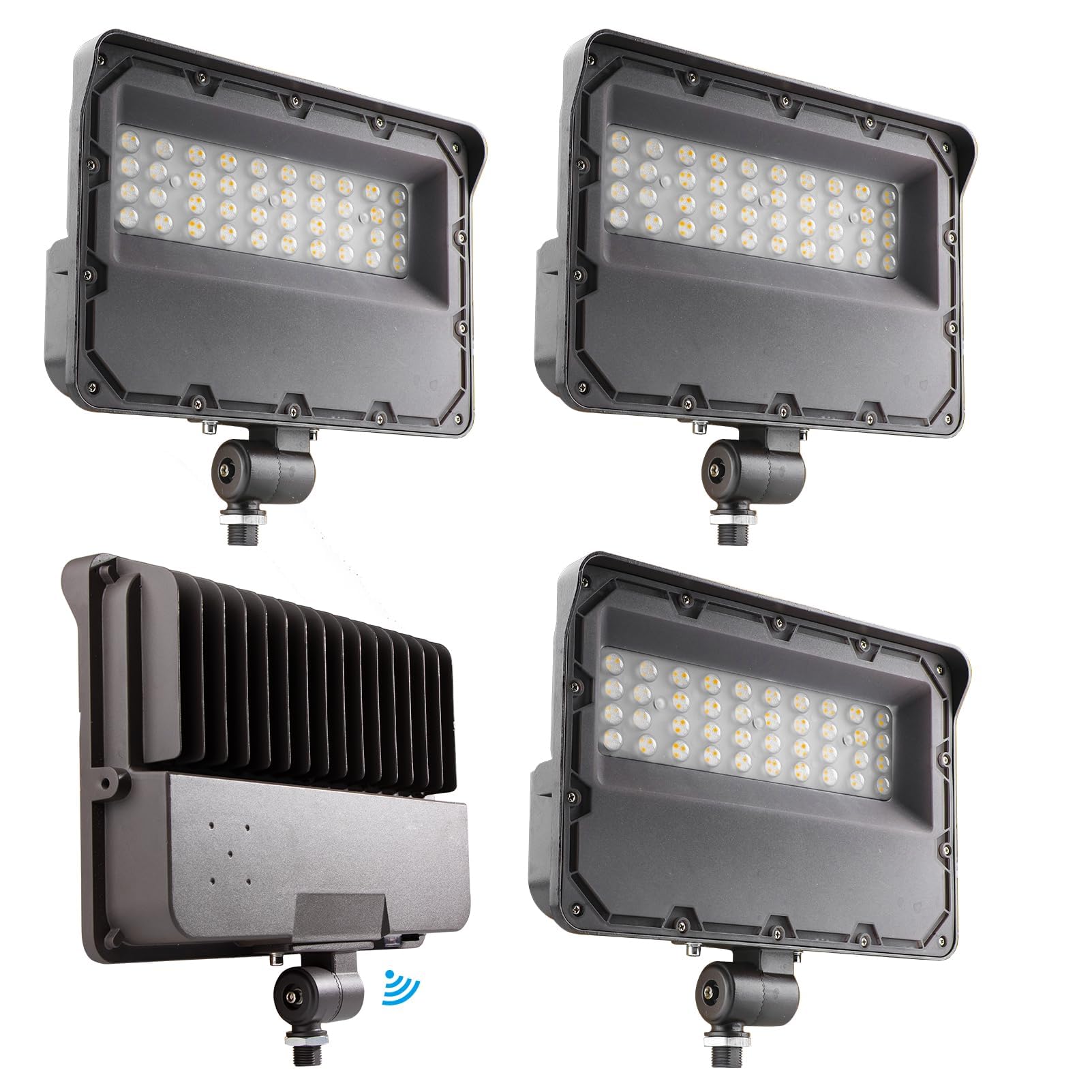 Lightdot 4Pack 200W LED Flood Light Outdoor with Knuckle, 100-277V ...