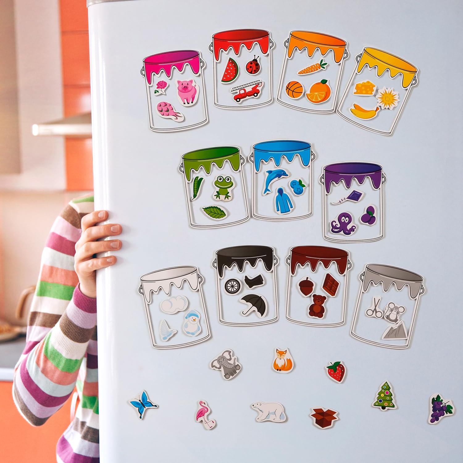 Snapklik.com : Simply Magic 11 Jars Magnetic Color Sorting Set - Color ...