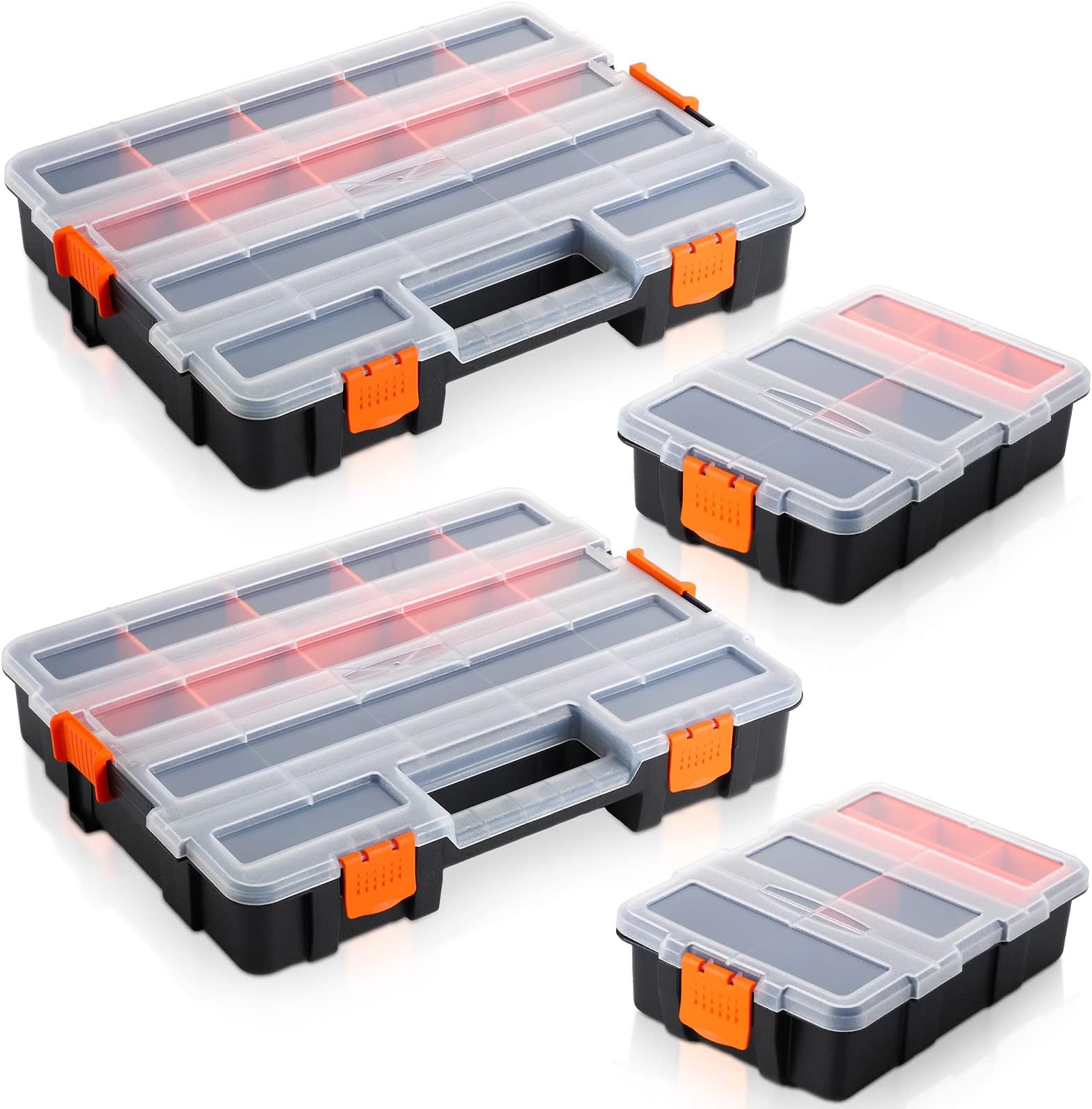 Amazon.com: Timgle 4 Pcs Toolbox Hardware Parts Organizers Portable ...