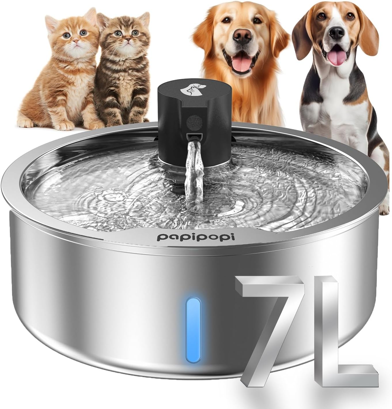 Amazon.com : SIBAYS Cat Water Fountain Stainless Steel, 135oz/4L ...
