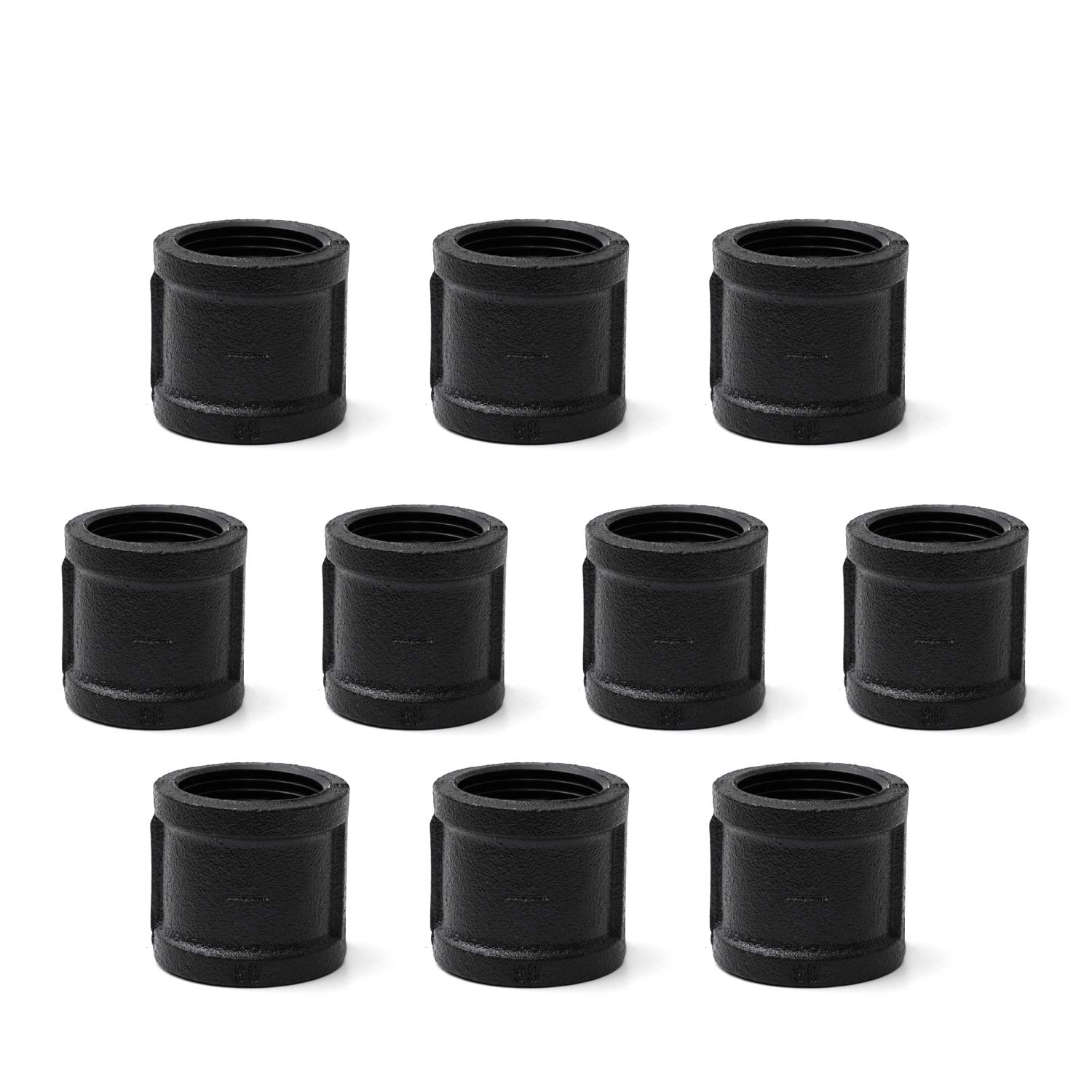 Amazon.com: 1" Black Pipe Coupling, Home TZH 10 Pack 1" Malleable Iron ...