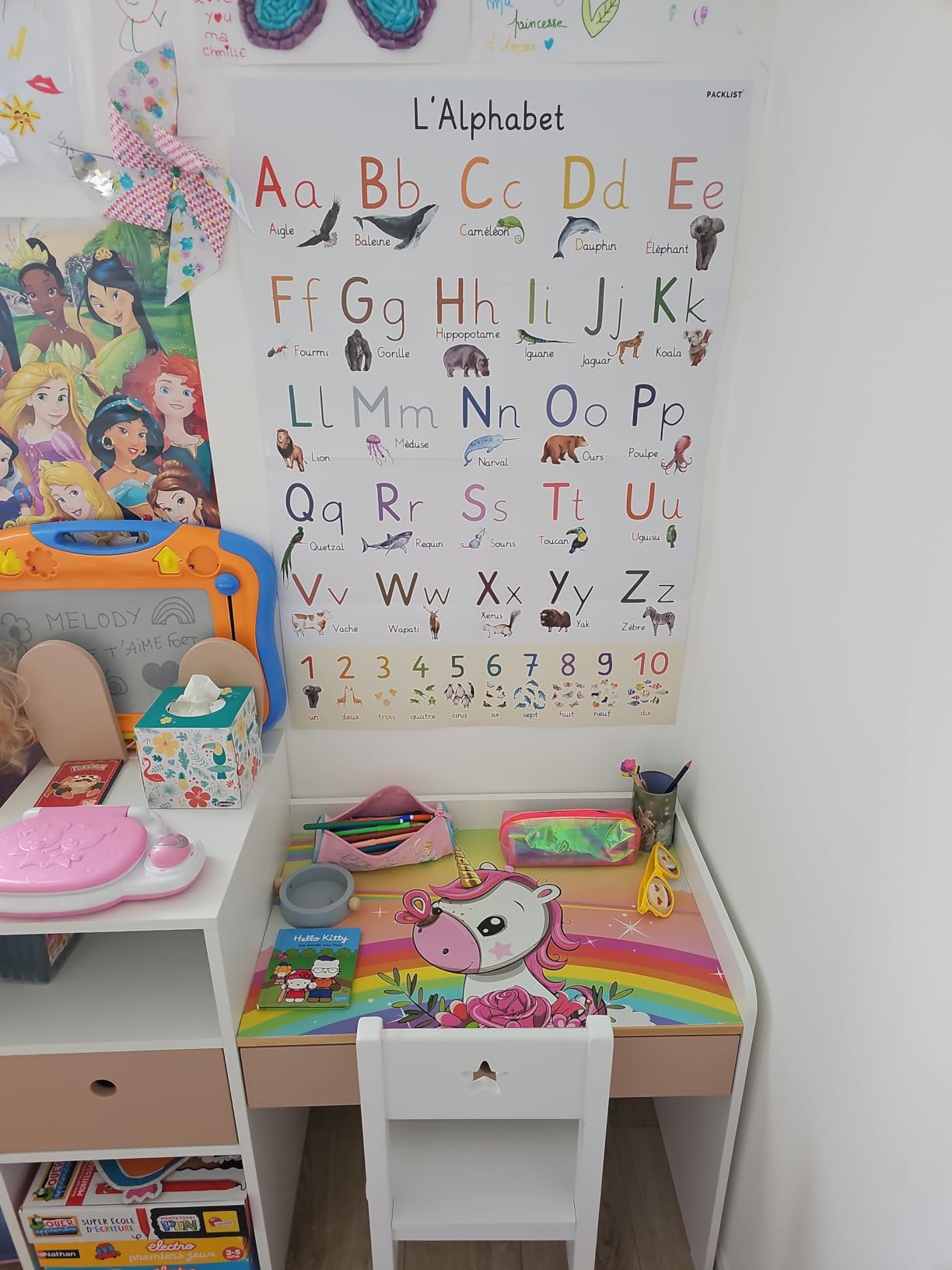 PACKLIST Poster de l'Alphabet Français avec des Lettres et des Animaux ...