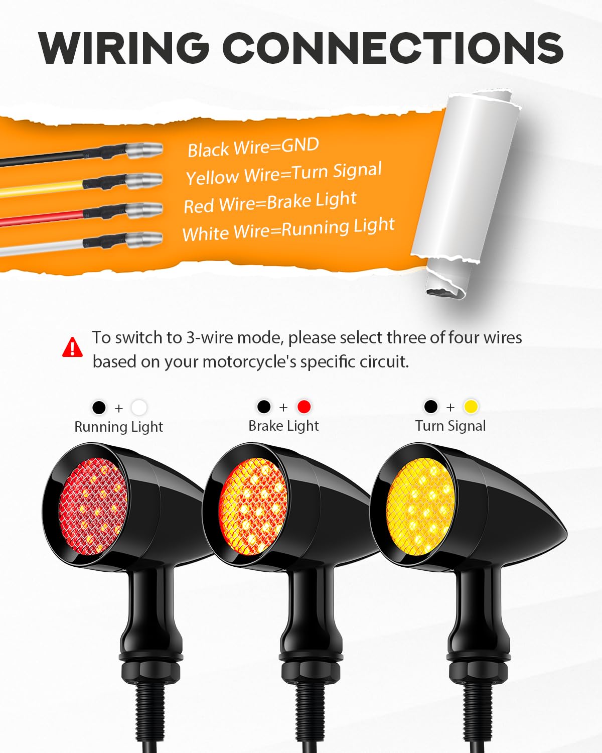 Snapklik.com : PBYMT Motorcycle LED Turn Signals Bullet,SMD Blinker ...