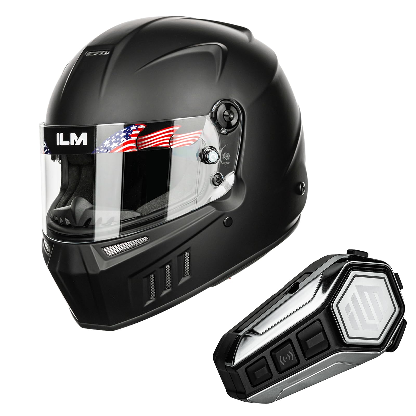 Amazon.com: ILM Snell SA2020 Approved Auto Racing Helmets Model 890 (M ...