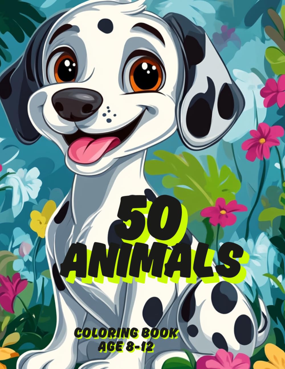 50 Animals Coloring Book for Kids Ages 8-12: Fun, Detailed and Creative ...
