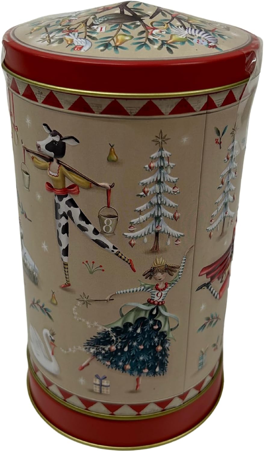 Musical 12 Days Christmas Biscuit Tin Gift Set with Chocolate Chip ...