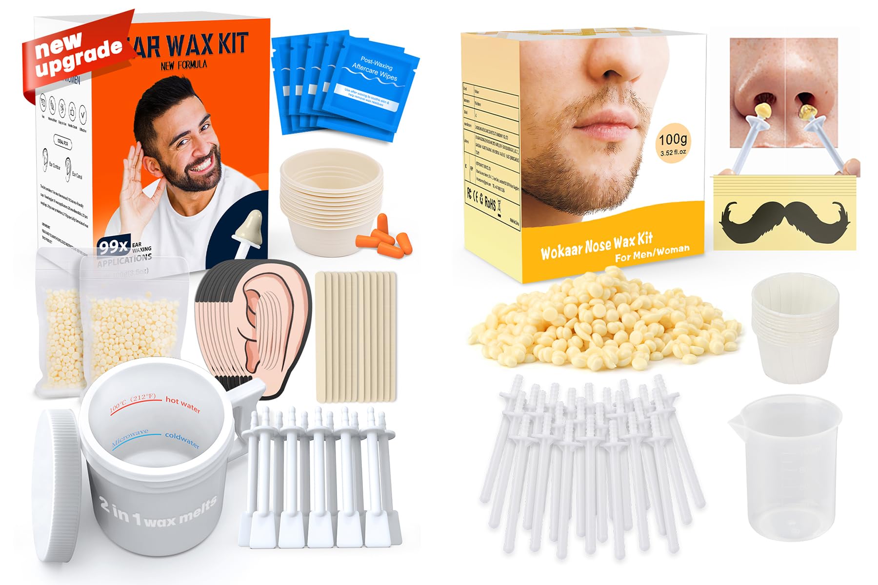 Amazon.com : Fun Gift Set, 99 Pcs Waxing Kit for Effective and Easy Ear ...