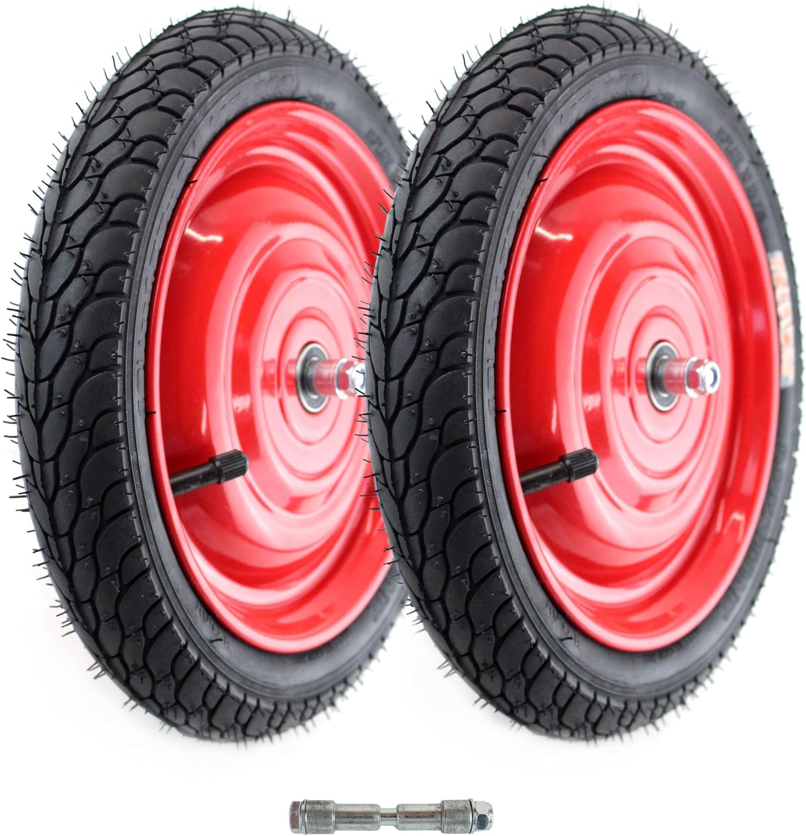 BISOMO 2x Scheibenrad, Felgen 12,5 Zoll mit 8mm Verstärkte Achse ...