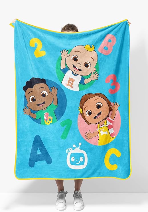Amazon.com: Sunny Side Up CoComelon Toddler Blanket 40x50 Inches Plush ...