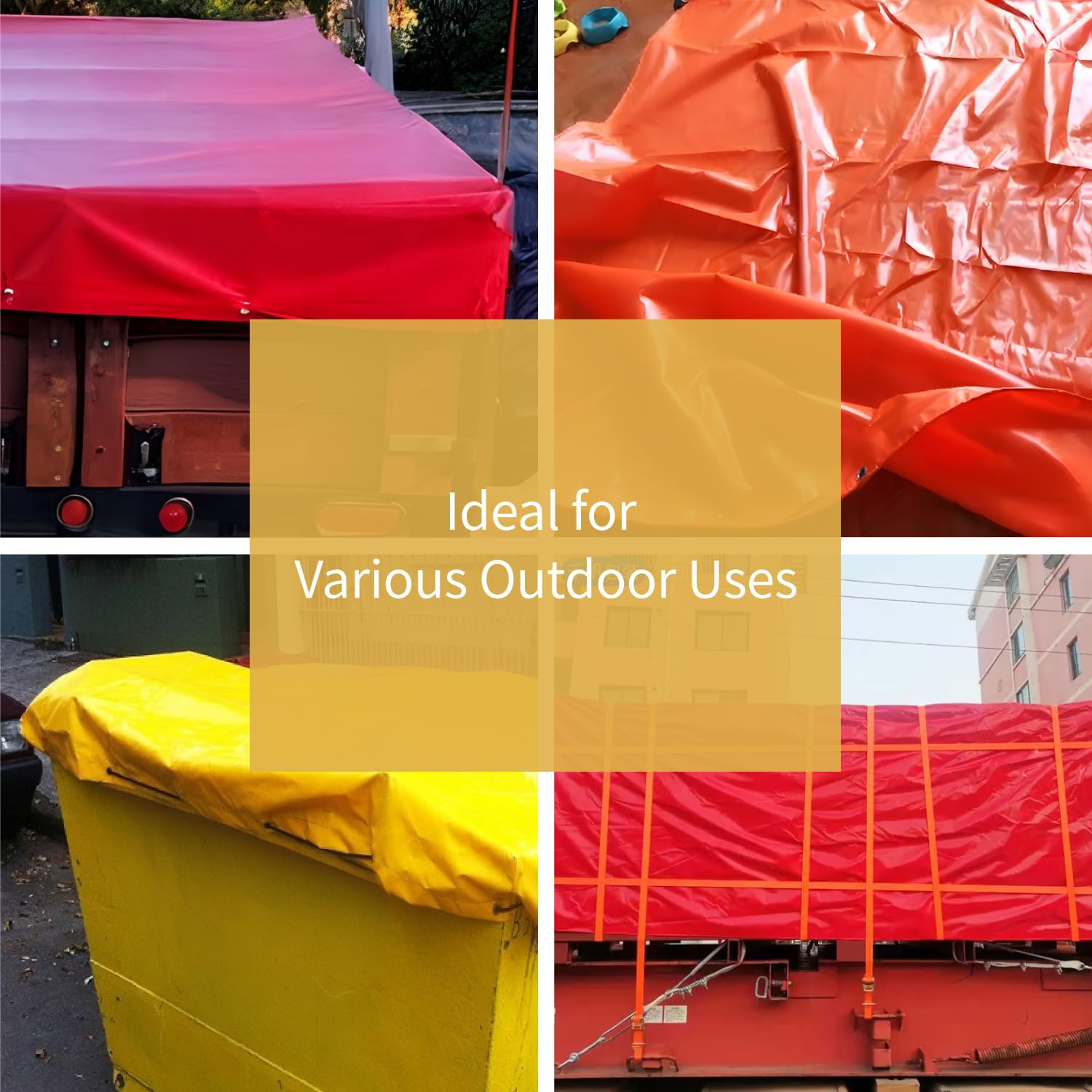 Snapklik.com : Yellow/Silver Tarp Waterproof 10x20 Feet Heavy Duty ...