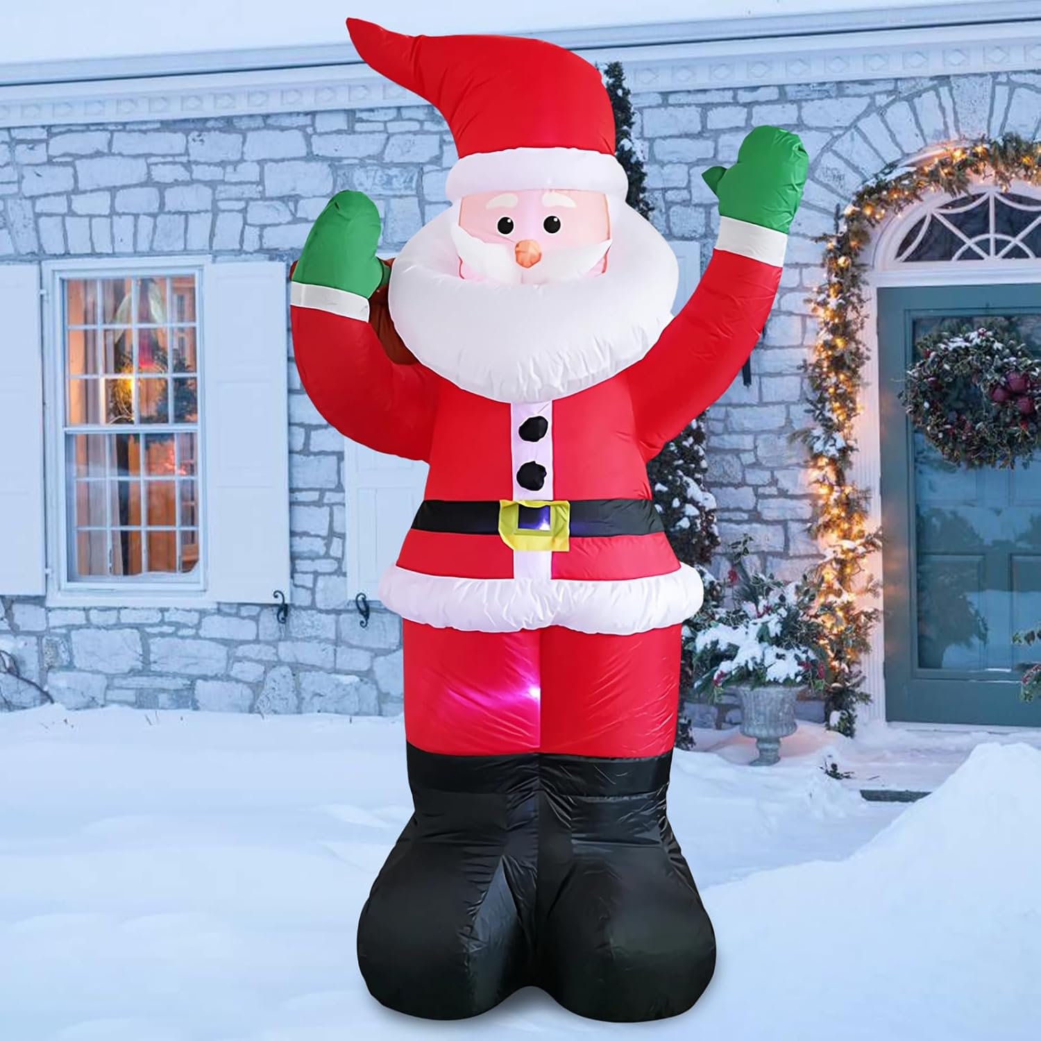 Amazon.com: FEIZLINDAO 6 FT Christmas Inflatables Santa Outdoor ...