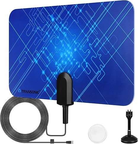 Amazon.com: Transonic B100 Indoor Digital Flat TV Antenna, 360º ...