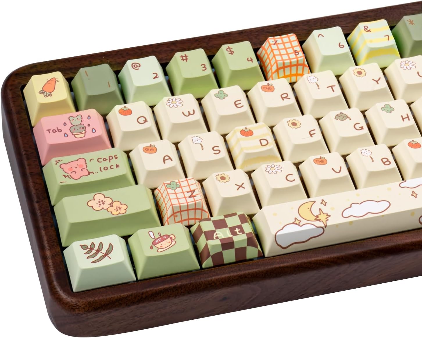 Amazon.com: COOMICKEY PBT Keycaps - 130 Keys Cute Rabbit Dye ...