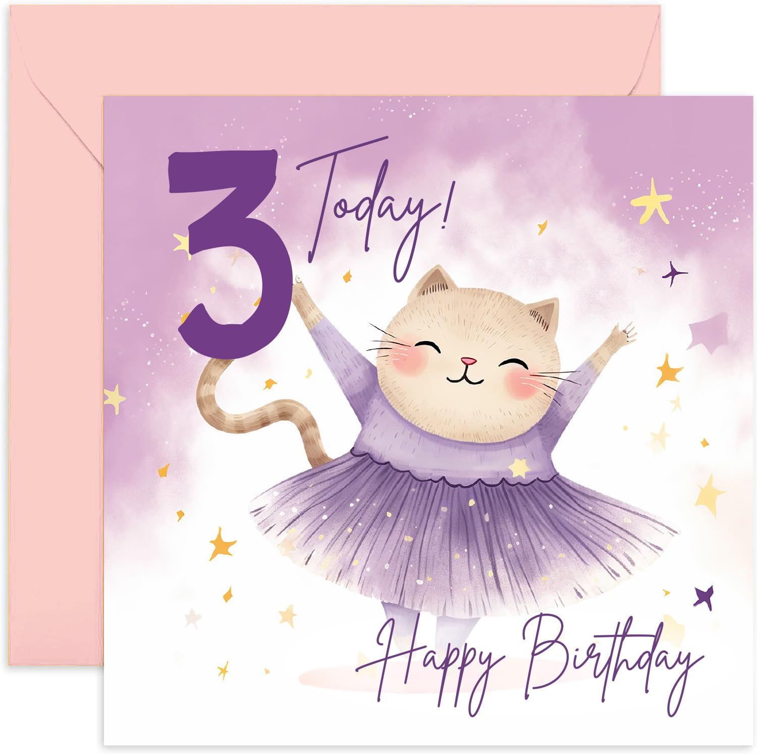 Old English Co. Third Birthday Card for Girls - Happy 3rd Birthday ...